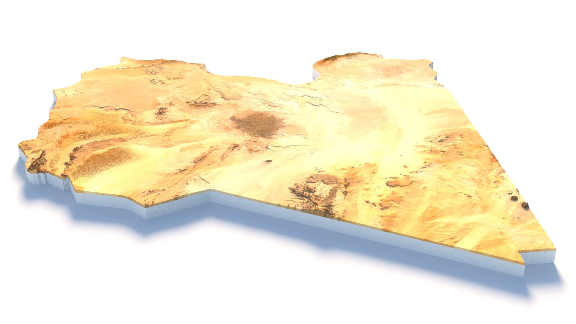 Libya Terrain Map - 3D Model by 3dstudio
