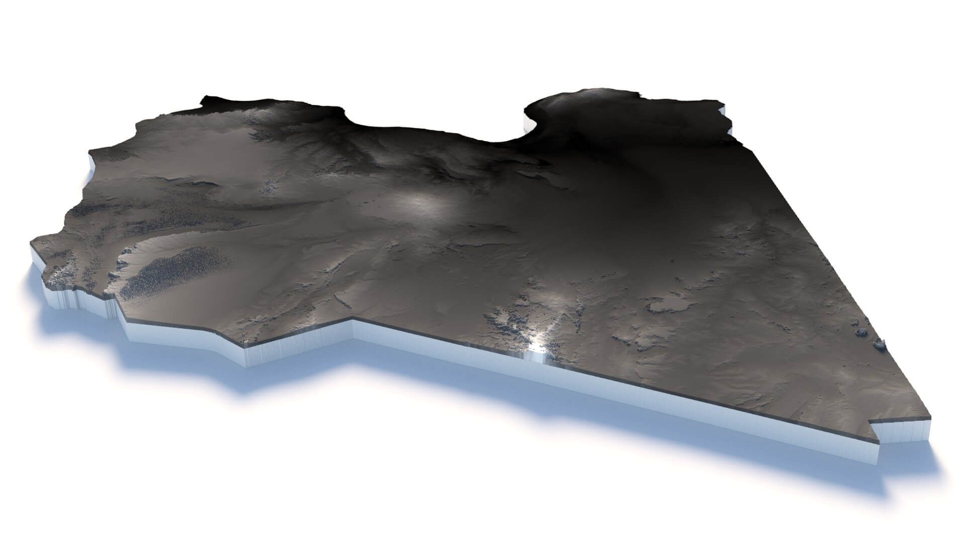 Libya Terrain Map - 3D Model by 3dstudio