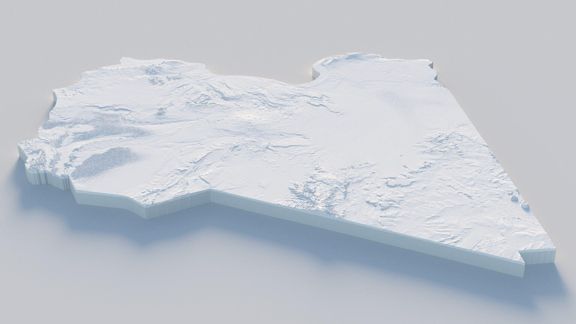 Libya Terrain Map - 3D Model by 3dstudio