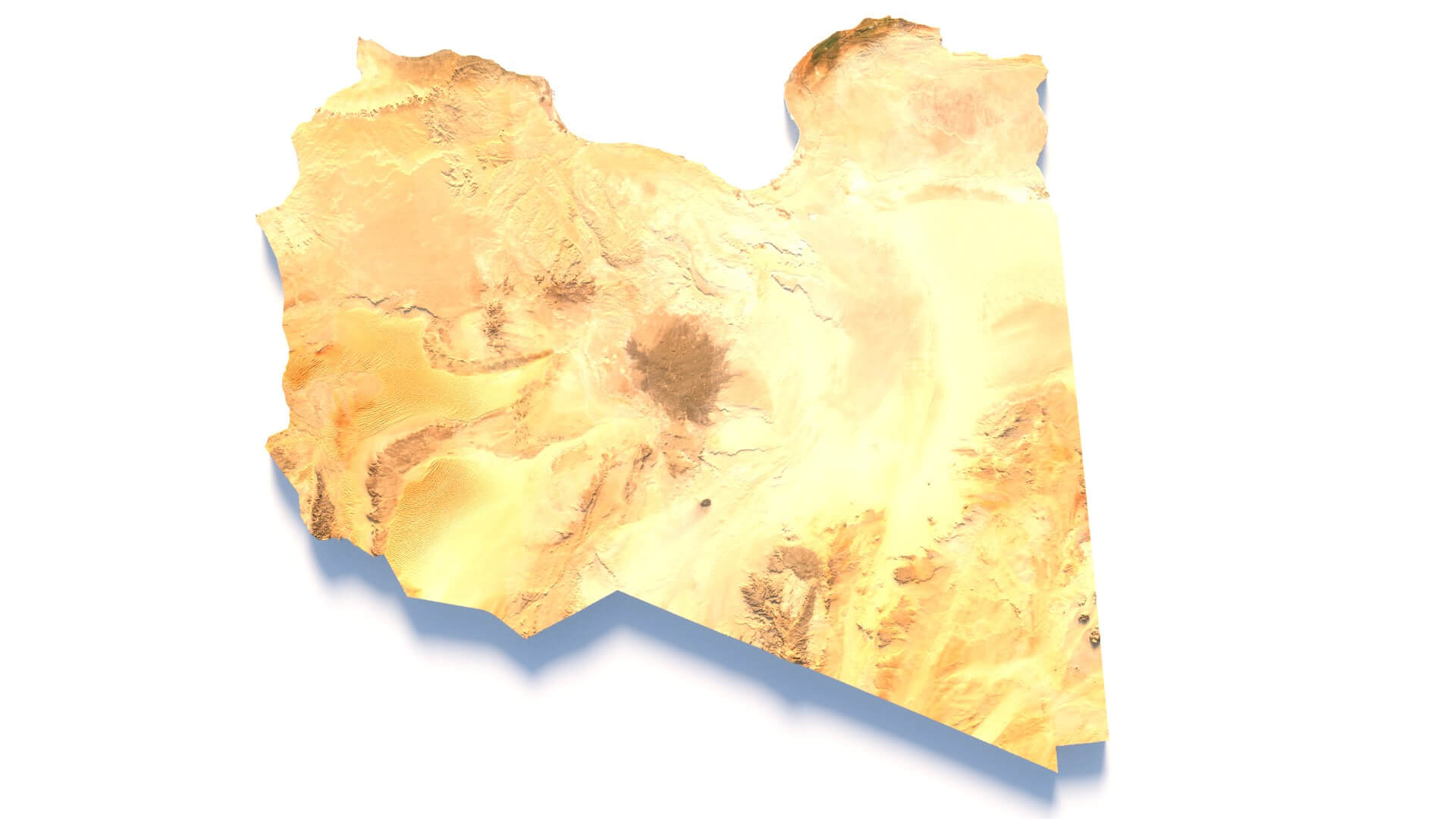 Libya Terrain Map - 3D Model by 3dstudio