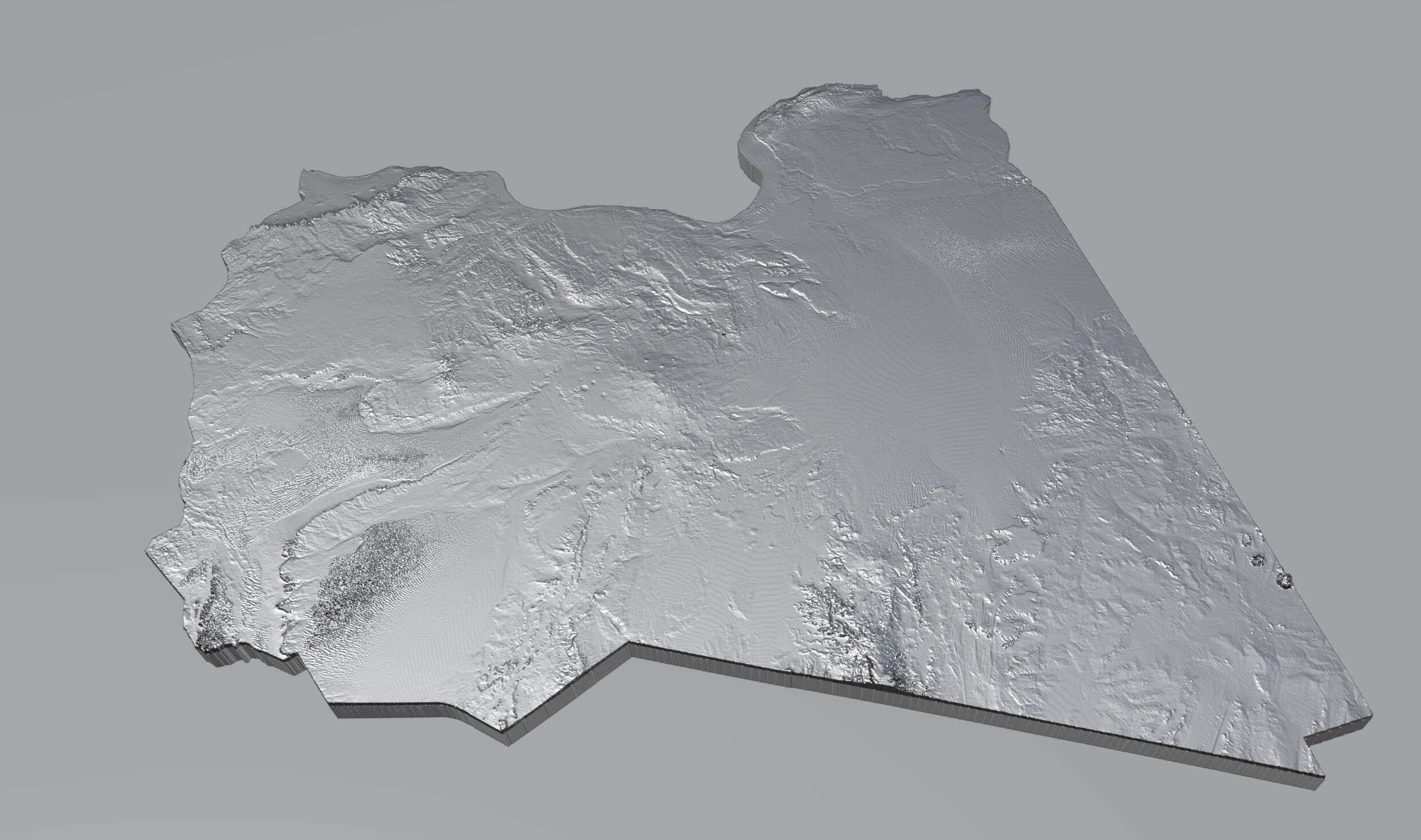 Libya Terrain Map - 3D Model by 3dstudio