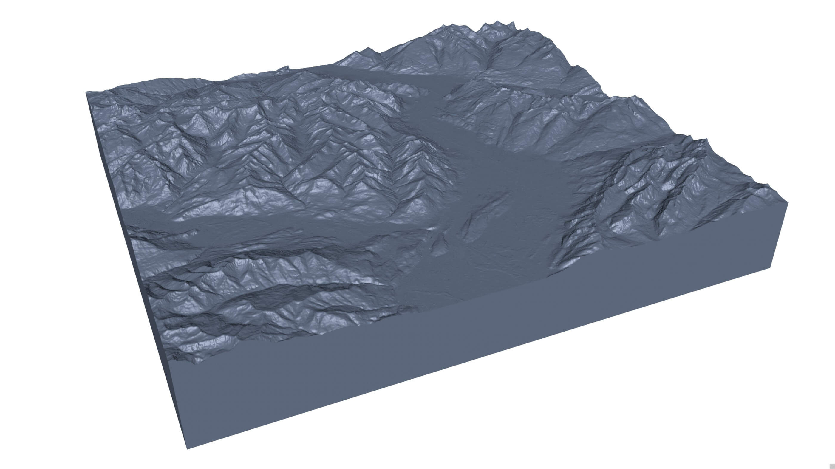 Liechtenstein Terrain 3D Model by 3dstudio