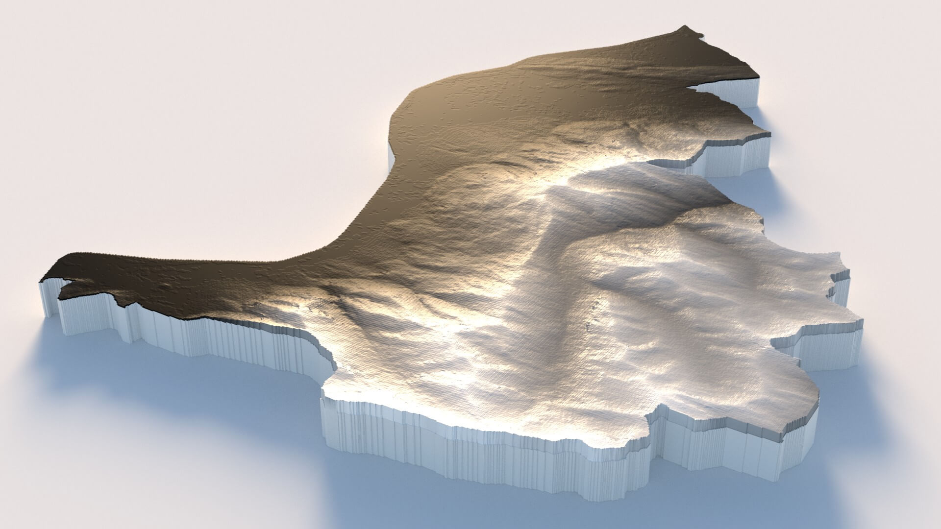 Liechtenstein Terrain Map - 3D Model by 3dstudio