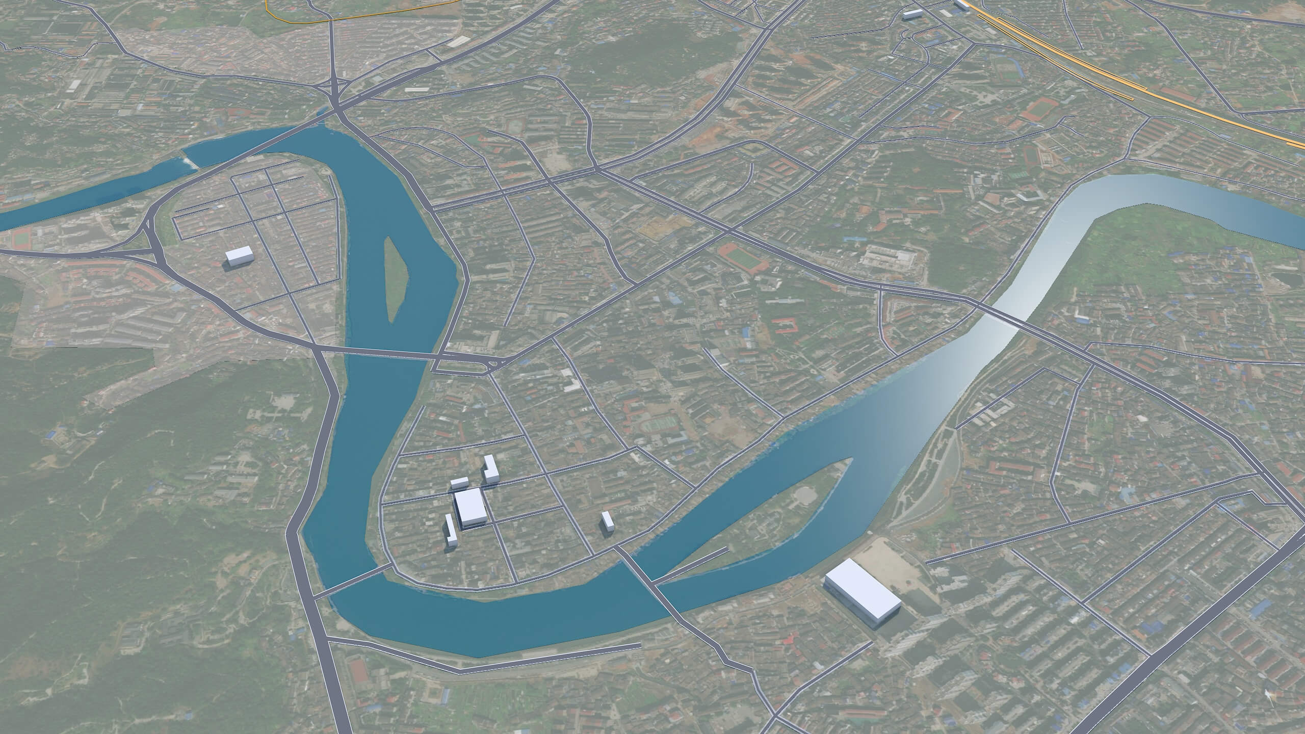 Liling Zhuzhou City Hunan China 3D Model 15km by 3dstudio