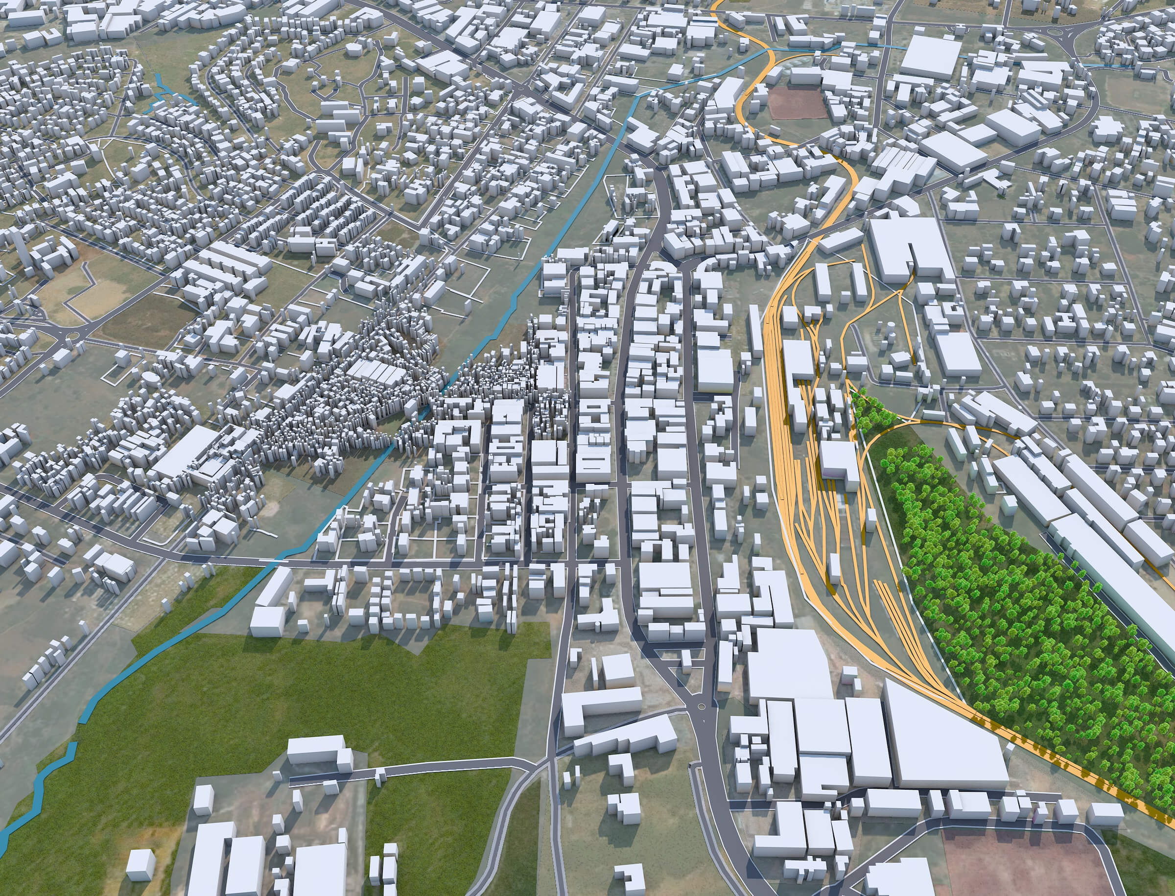 Limbe Blantyre City Malawi 3D Model 25km by 3dstudio