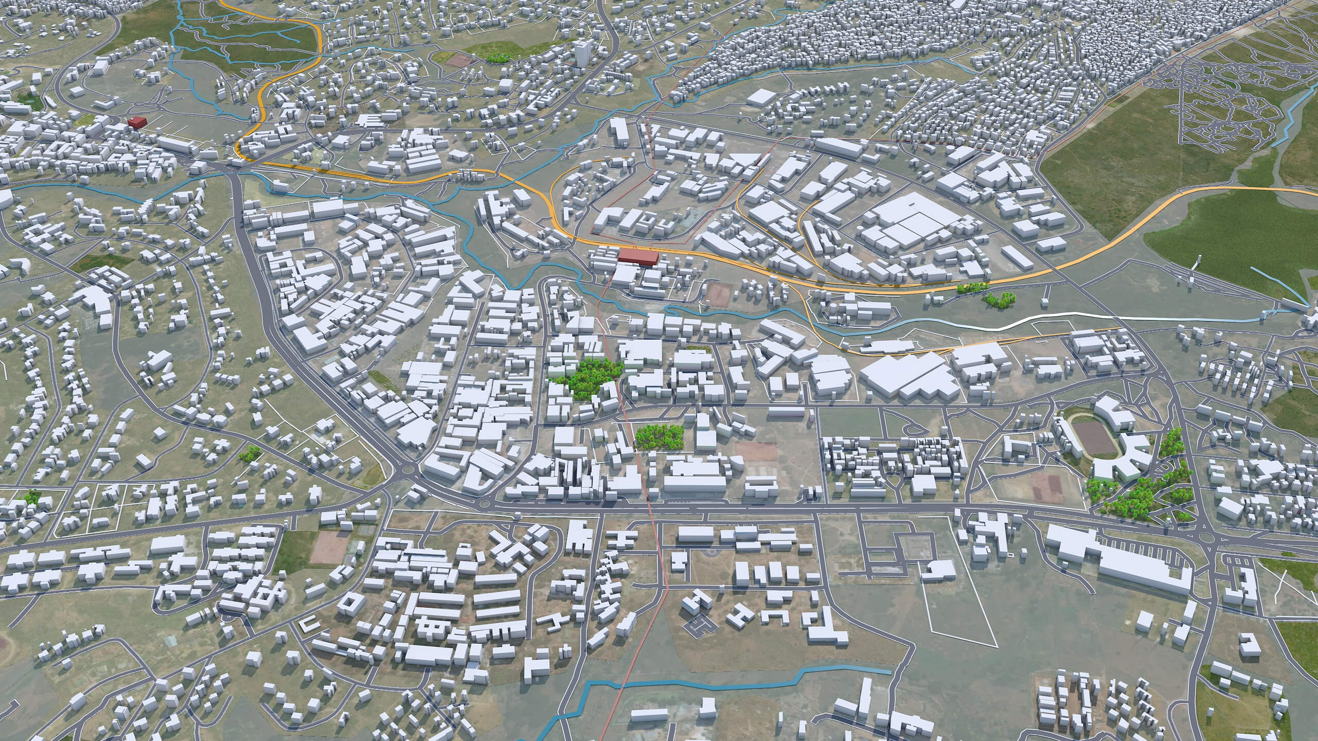 Limbe Blantyre City Malawi 3D Model 25km by 3dstudio