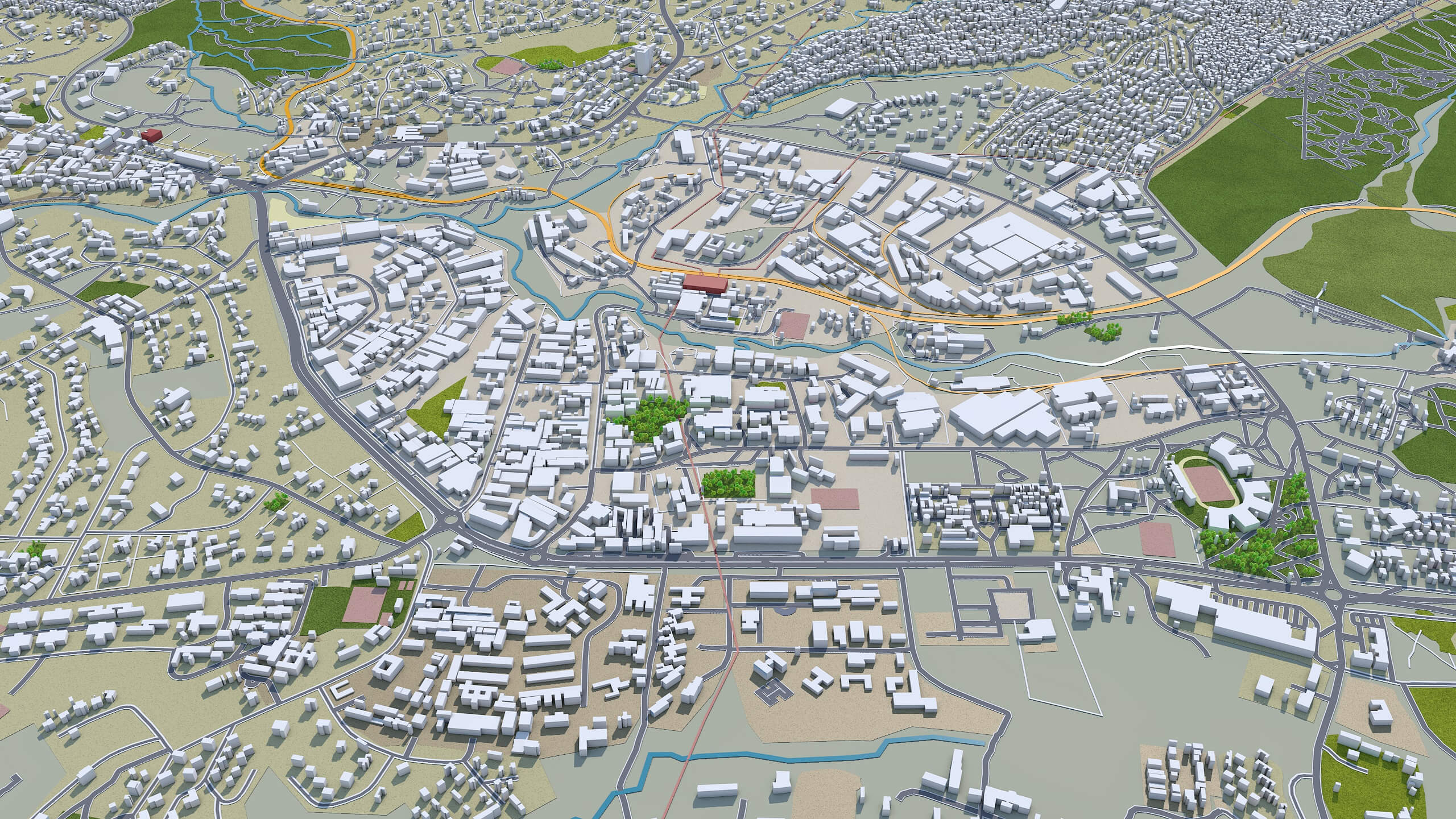Limbe Blantyre City Malawi 3D Model 25km by 3dstudio