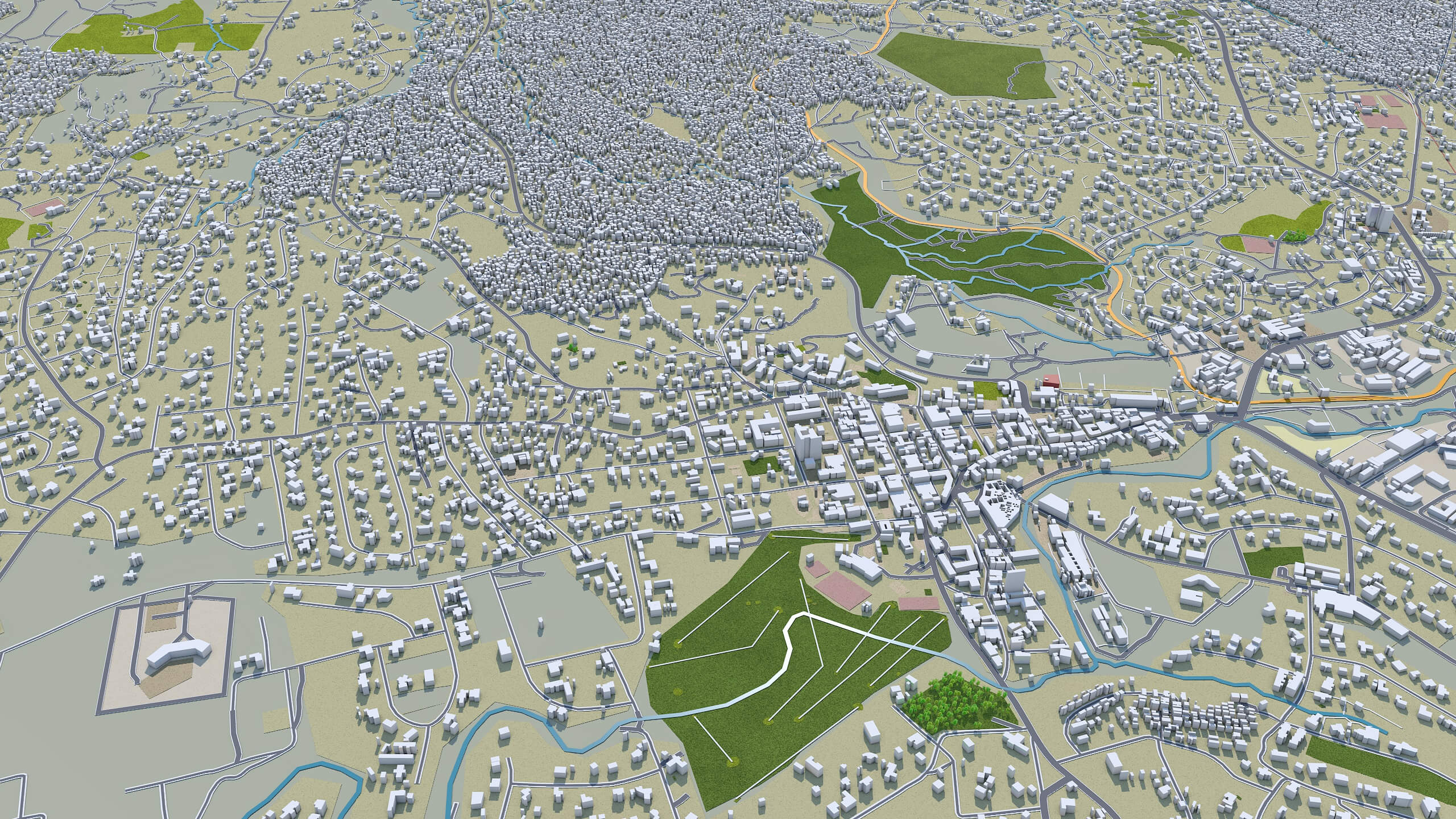 Limbe Blantyre City Malawi 3D Model 25km by 3dstudio