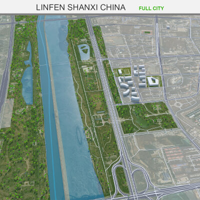 Jiaxing City Zhejiang China 3D Model 90km by 3dstudio