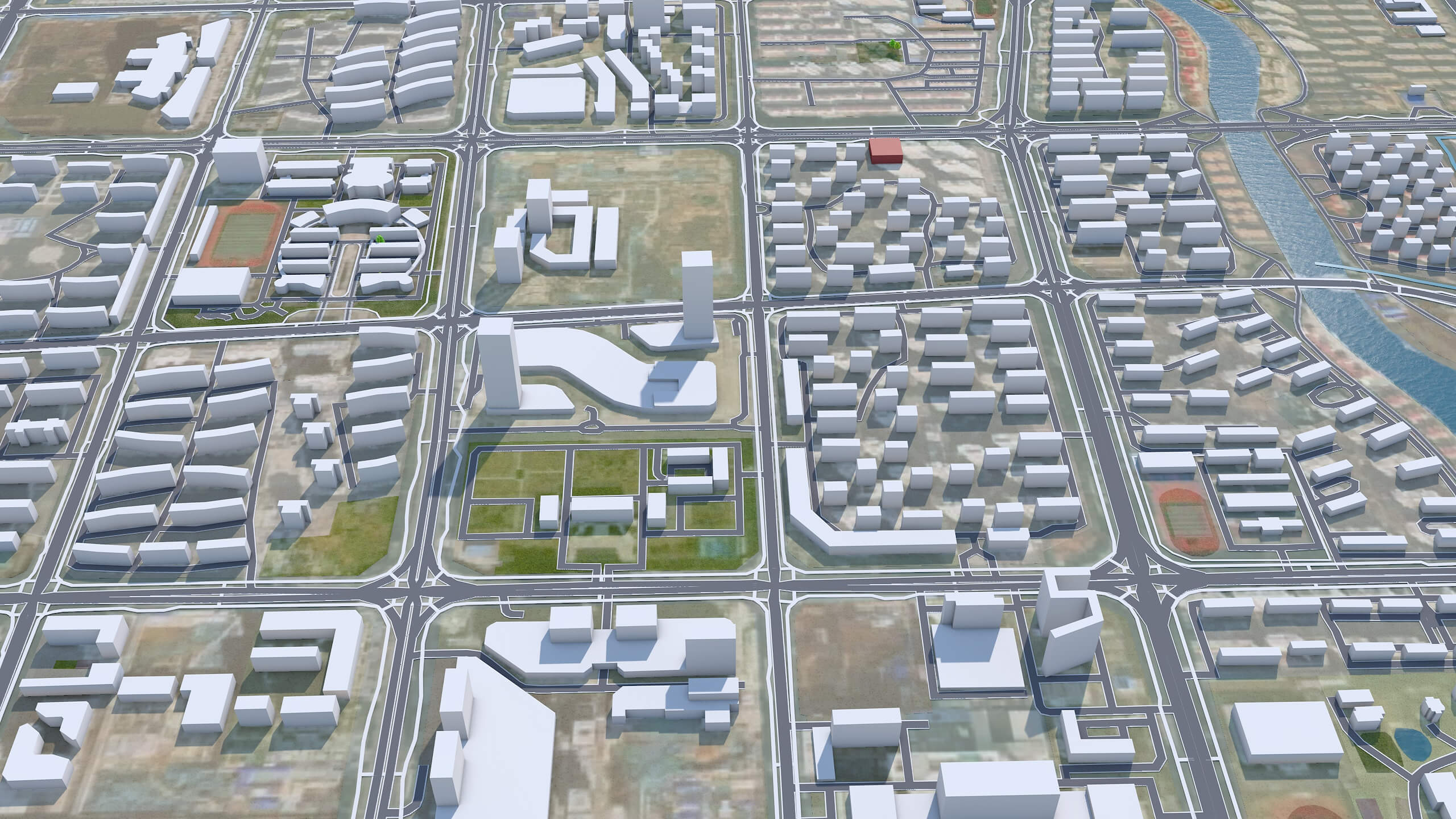 Linyi Shandong City China 3D Model 70km by 3dstudio