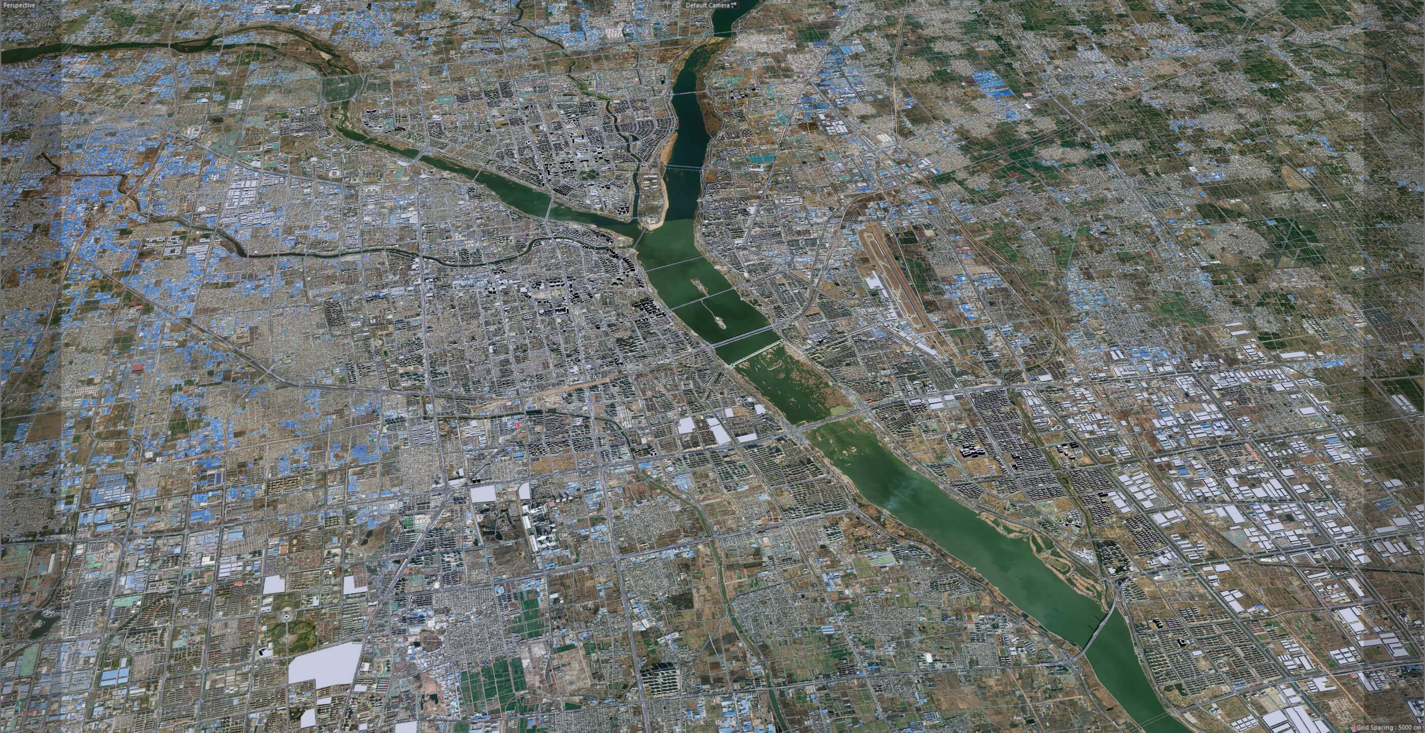 Linyi Shandong City China 3D Model 70km by 3dstudio