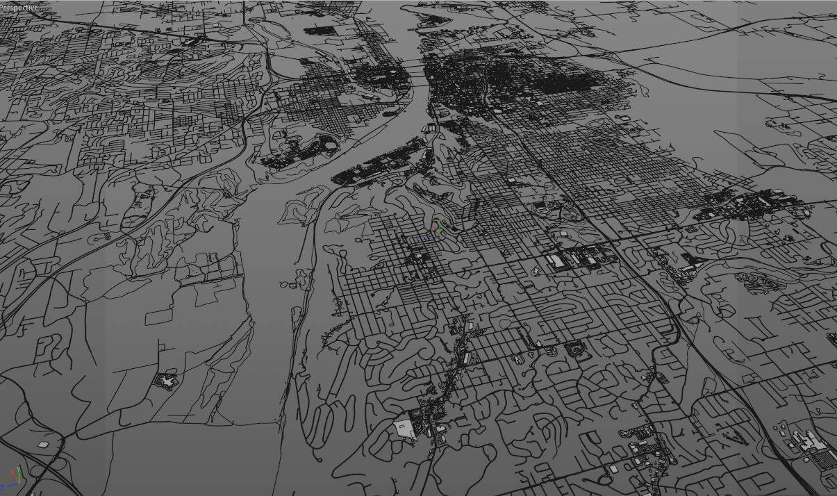 Little Rock Arkansas - 3D Model by 3dstudio