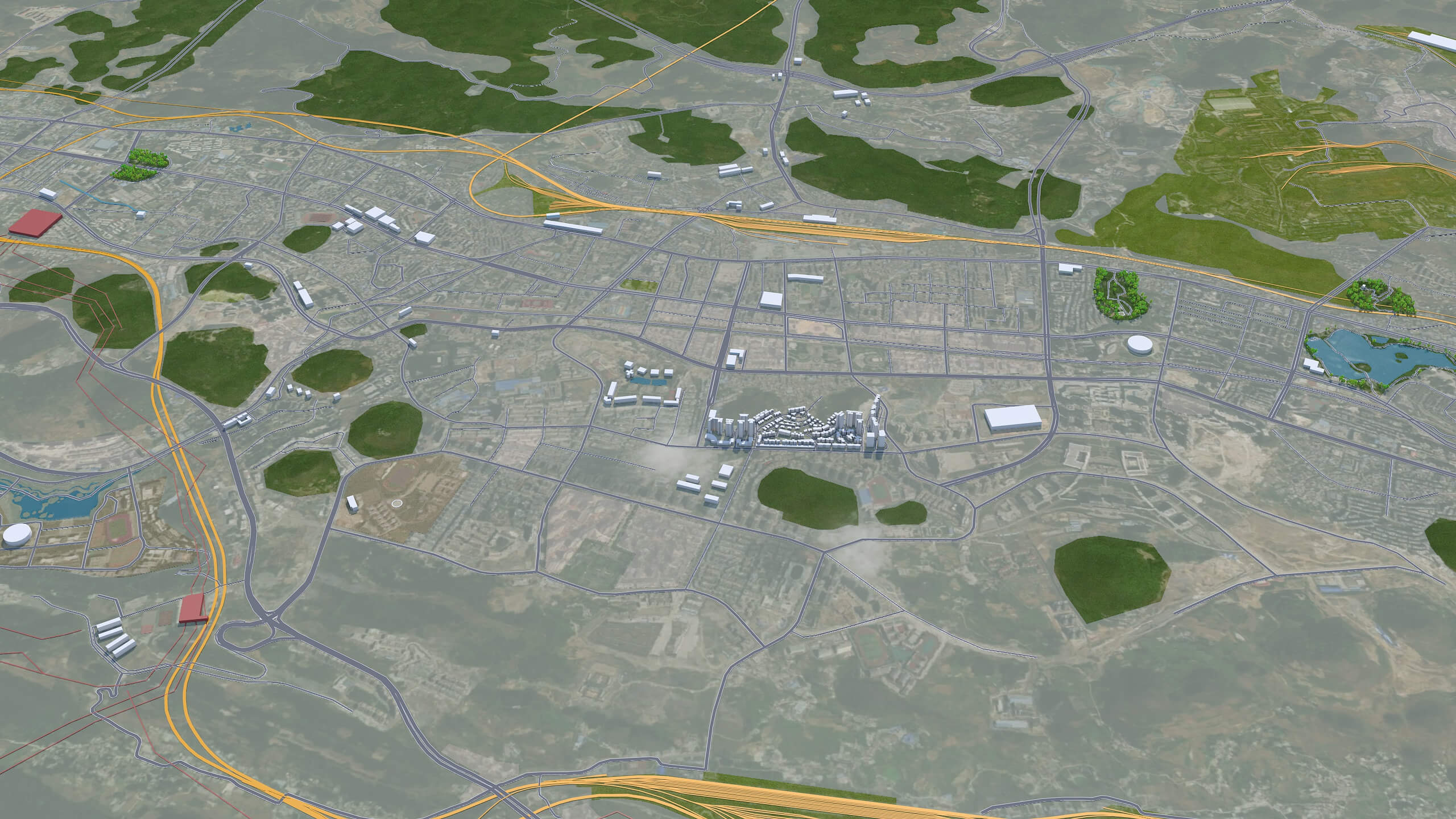 Liupanshui Guizhou City China 3D Model 30km by 3dstudio