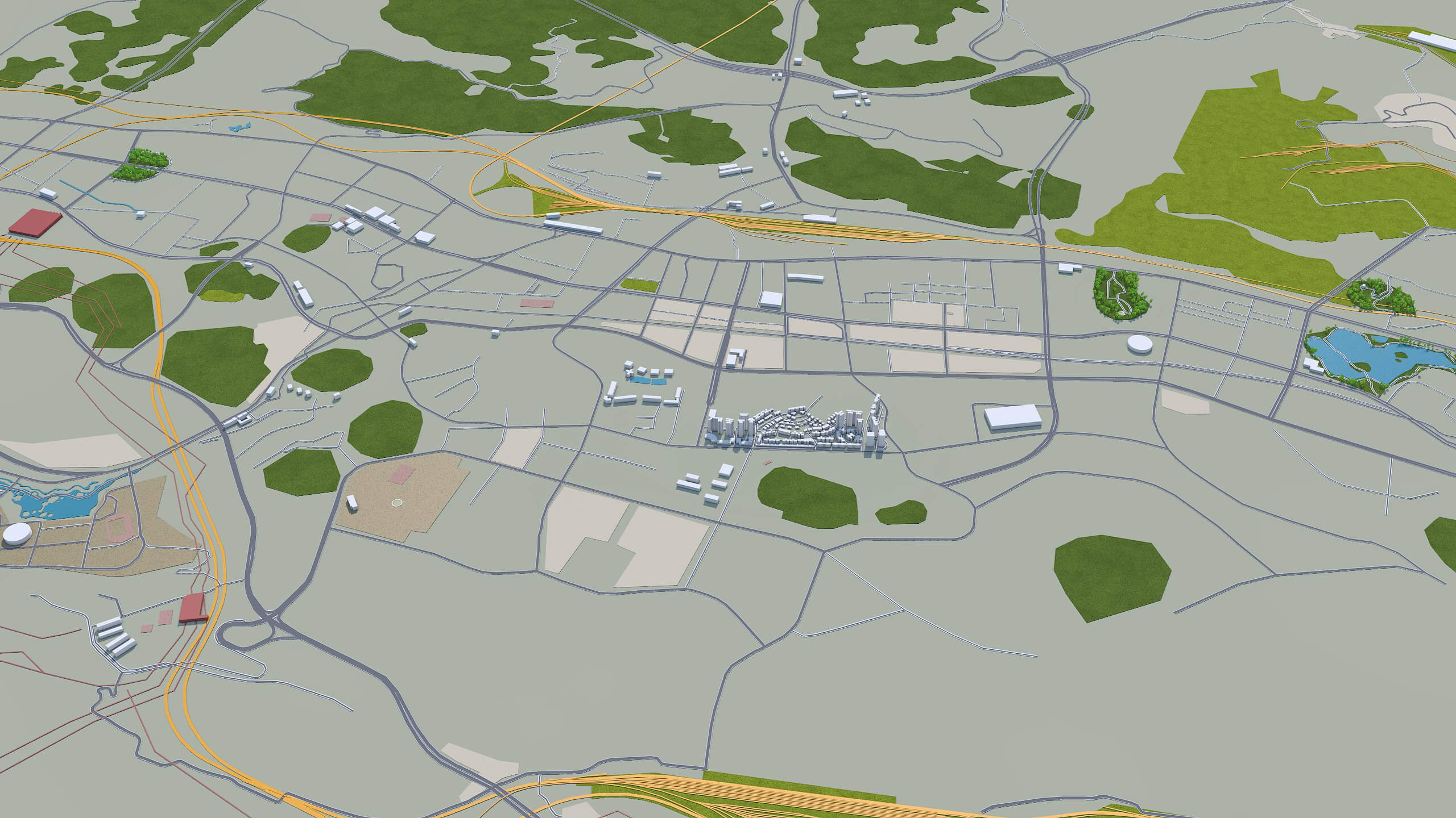 Liupanshui Guizhou City China 3D Model 30km by 3dstudio