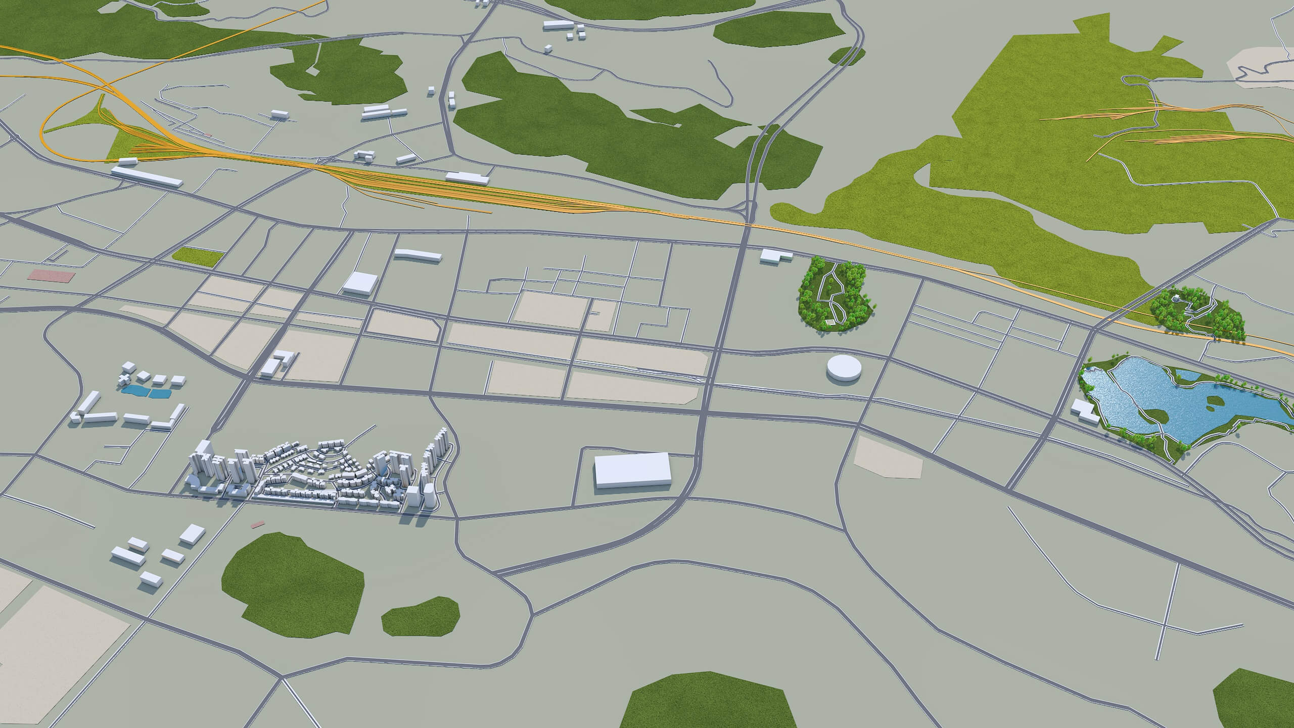 Liupanshui Guizhou City China 3D Model 30km by 3dstudio