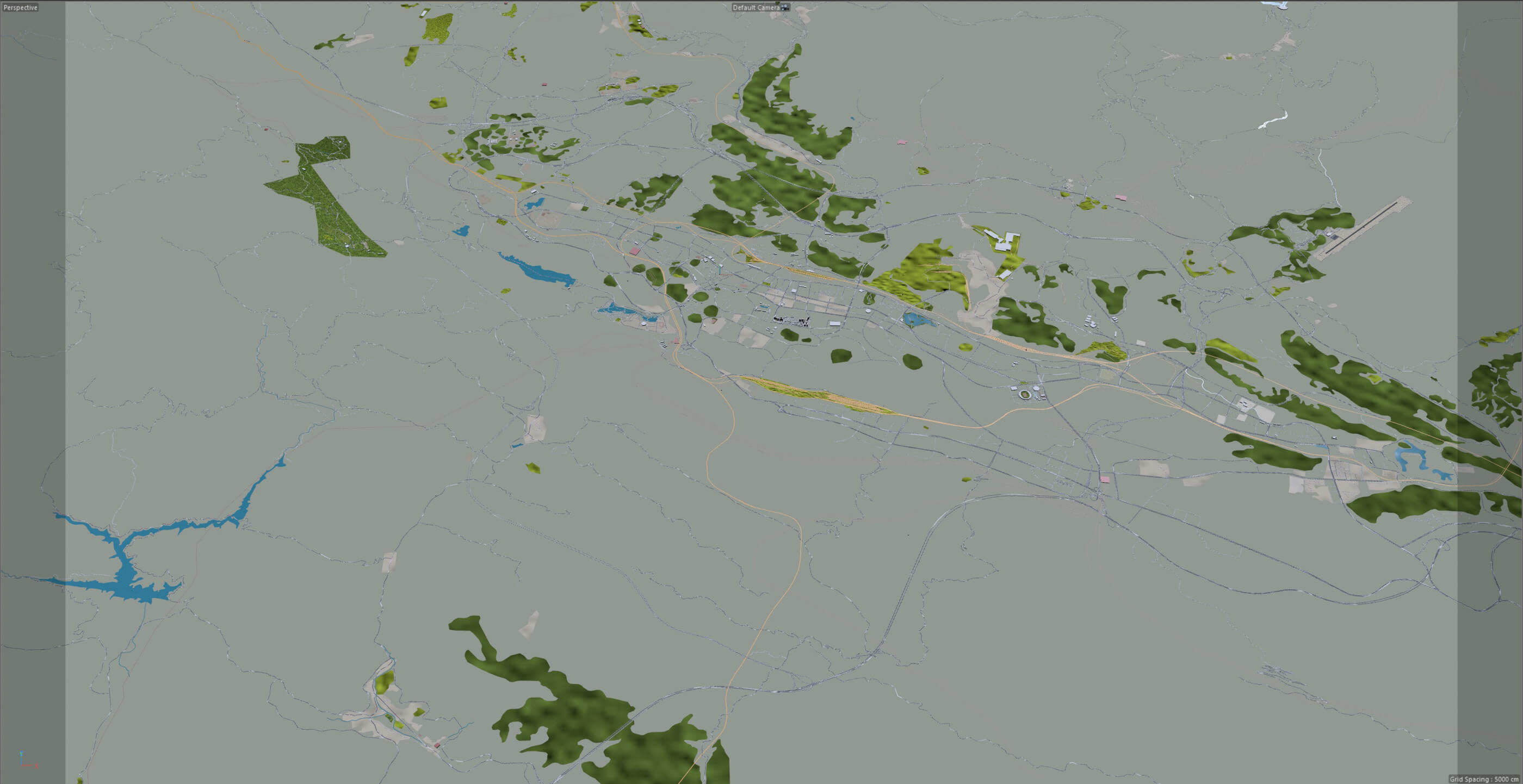 Liupanshui Guizhou City China 3D Model 30km by 3dstudio