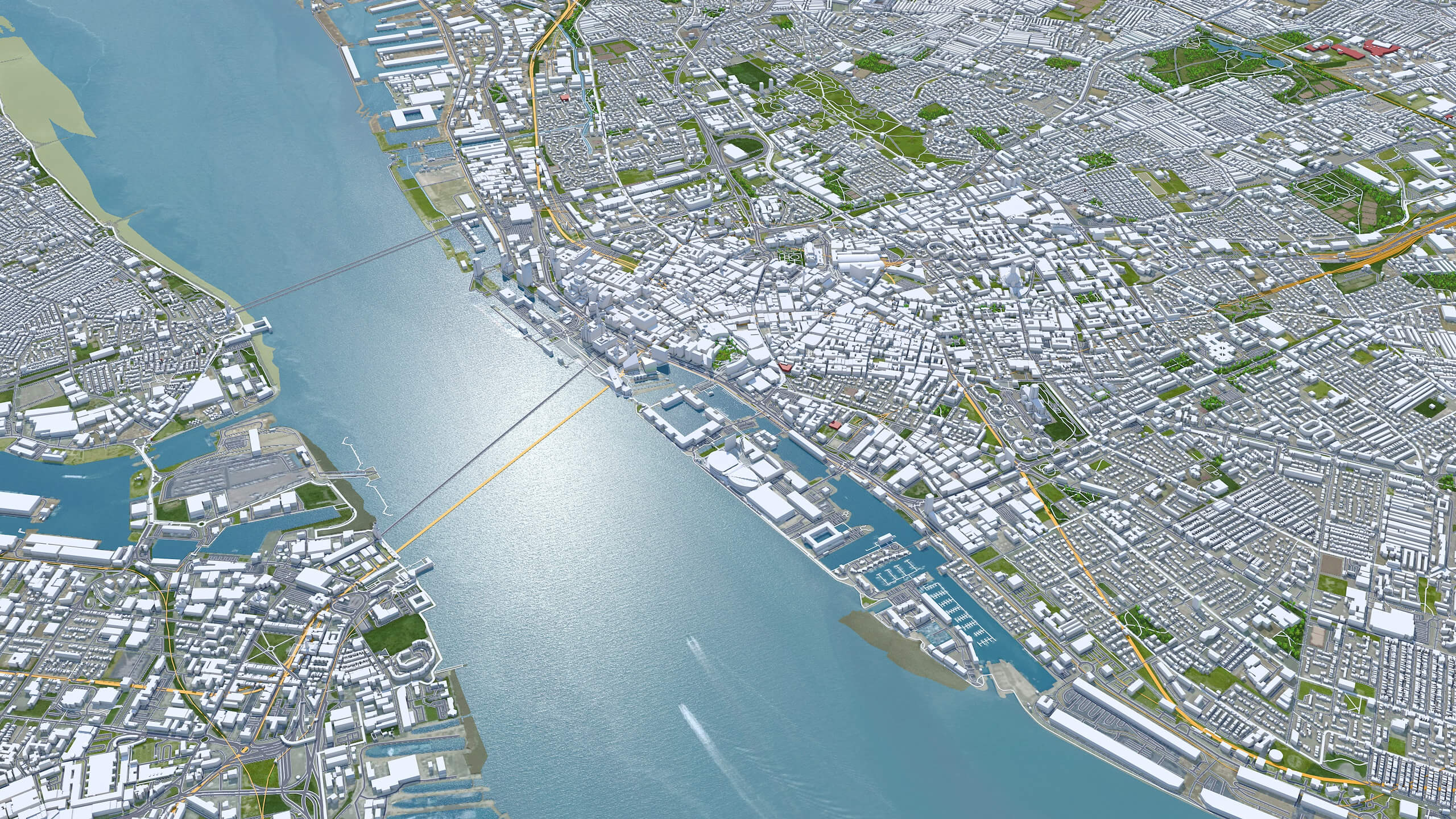 Liverpool, UK 40km - 3D Model by 3dstudio