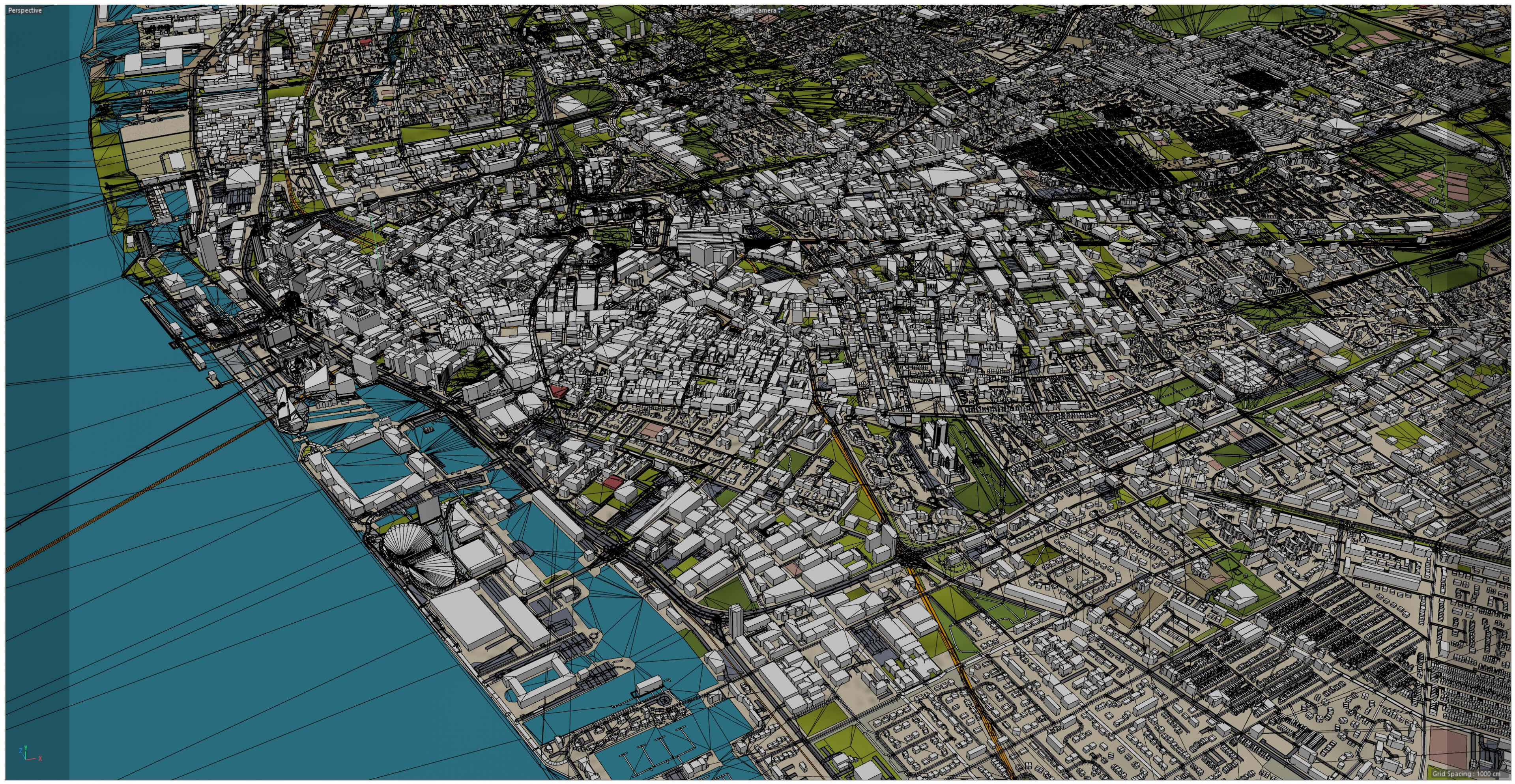 Liverpool, UK 40km - 3D Model by 3dstudio