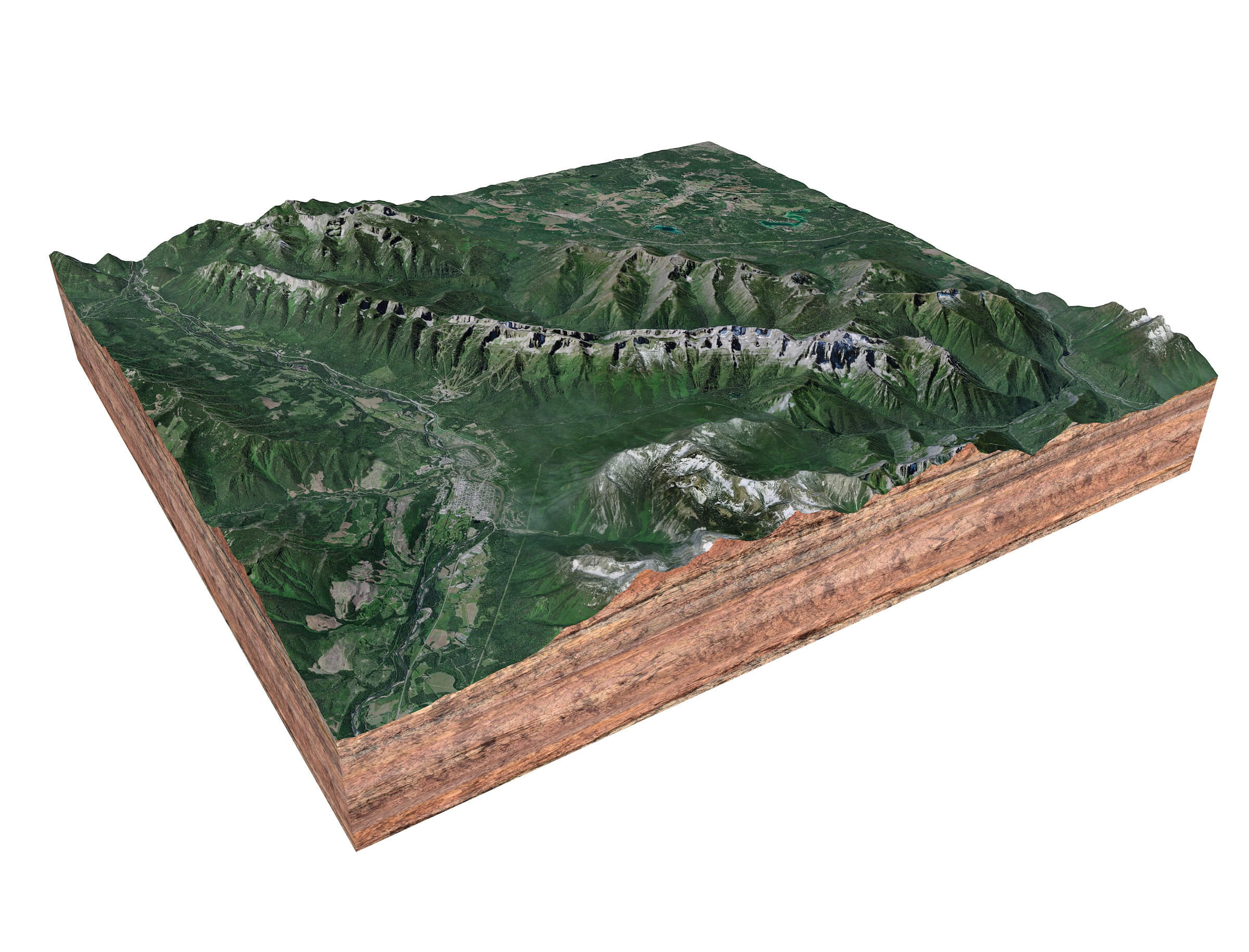 Lizard Mountain Range Canada Terrain 3D Model by 3dstudio
