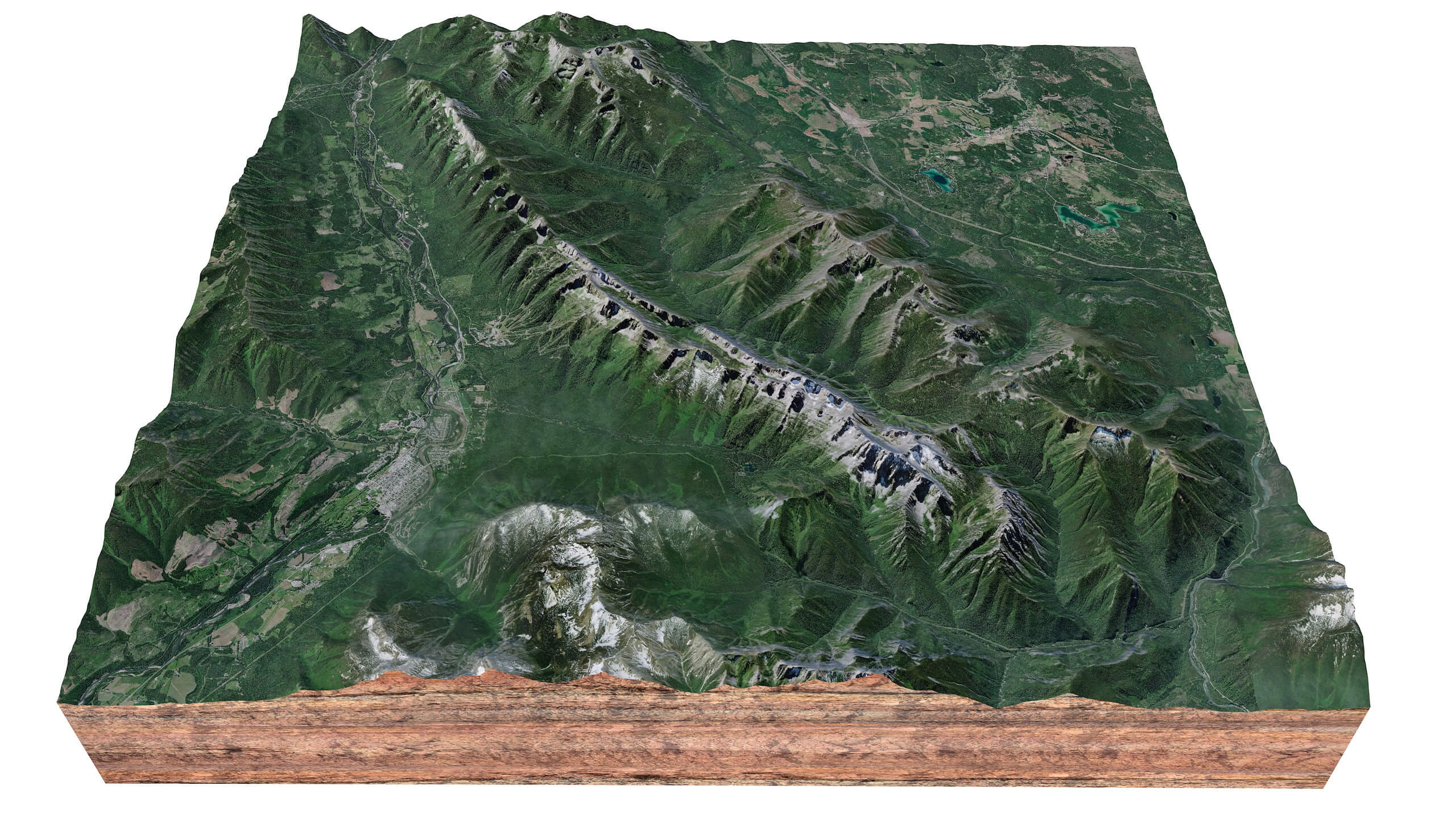 Lizard Mountain Range Canada Terrain 3D Model by 3dstudio
