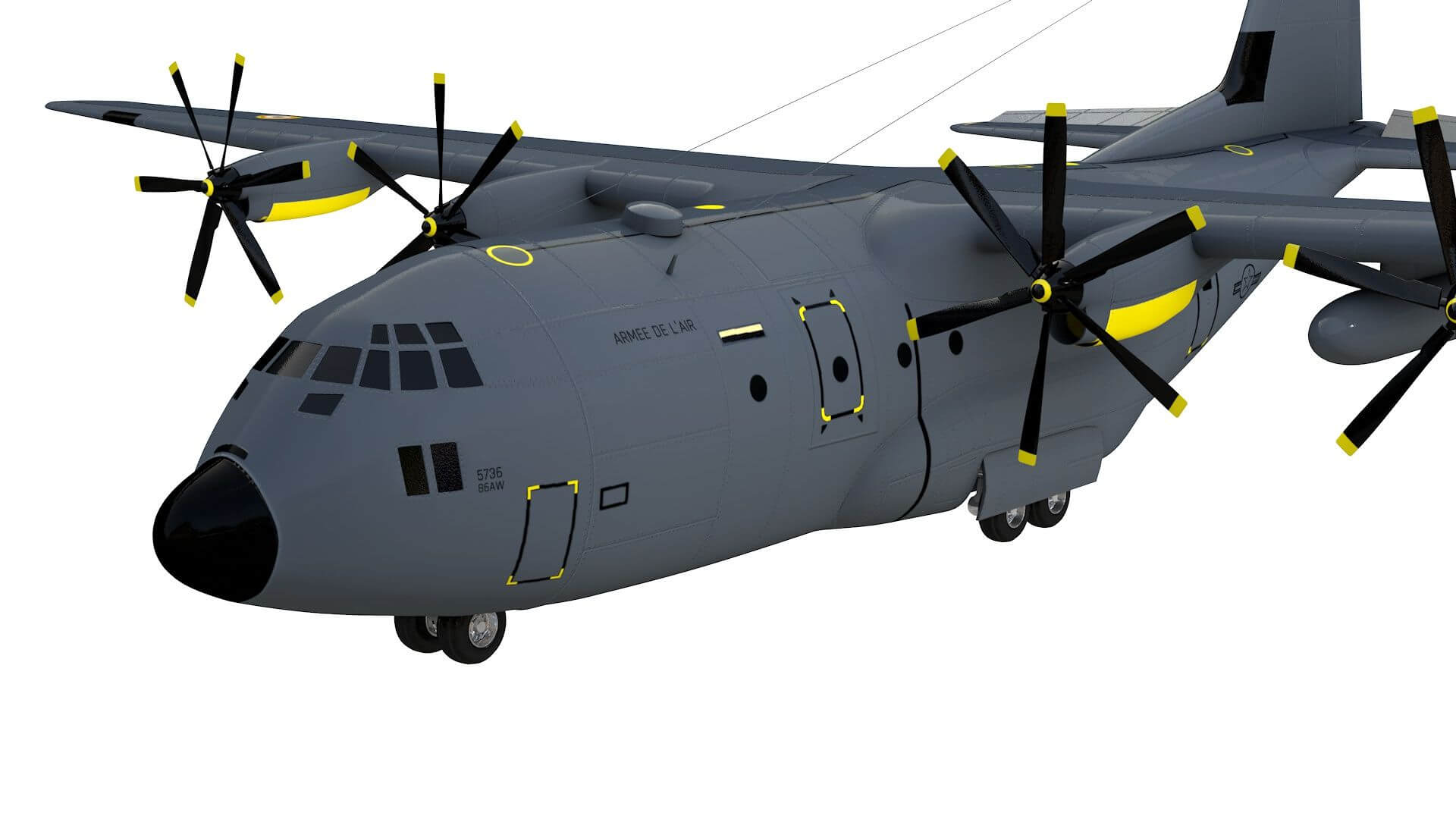 Lockheed C-130 Hercules 3D Model by 3dstudio