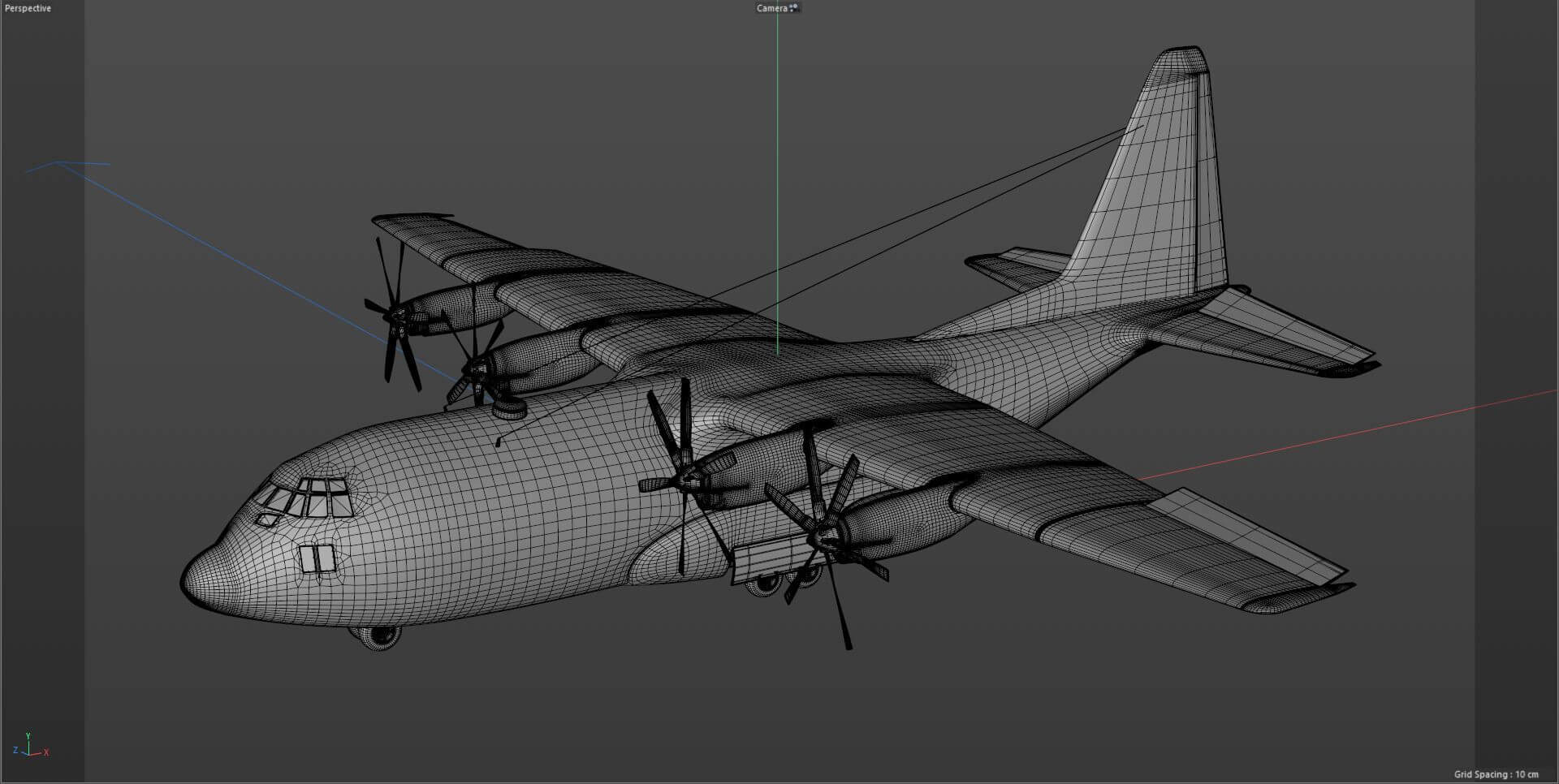 Lockheed C-130 Hercules 3D Model by 3dstudio