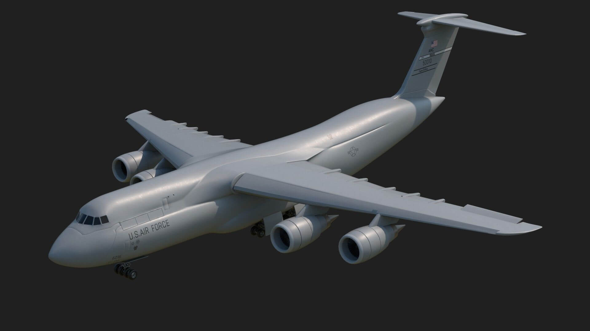Lockheed C5 Galaxy 3d Model By 3dstudio