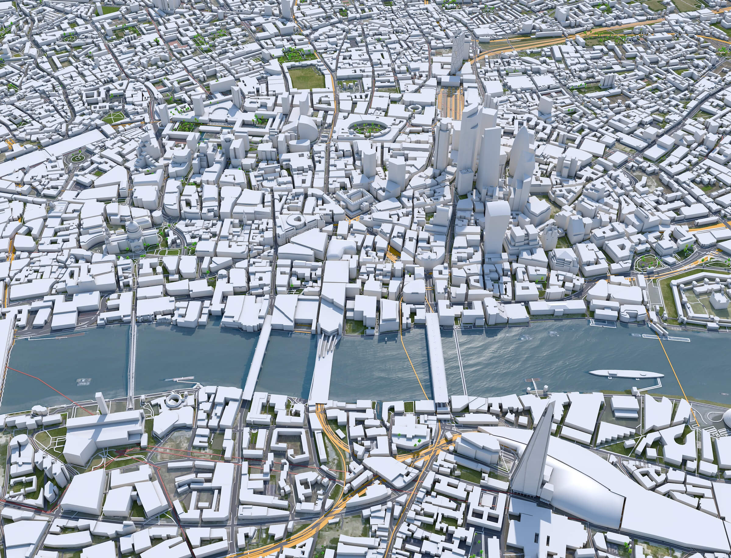 London Downtown City England 30km - 3D Model by 3dstudio