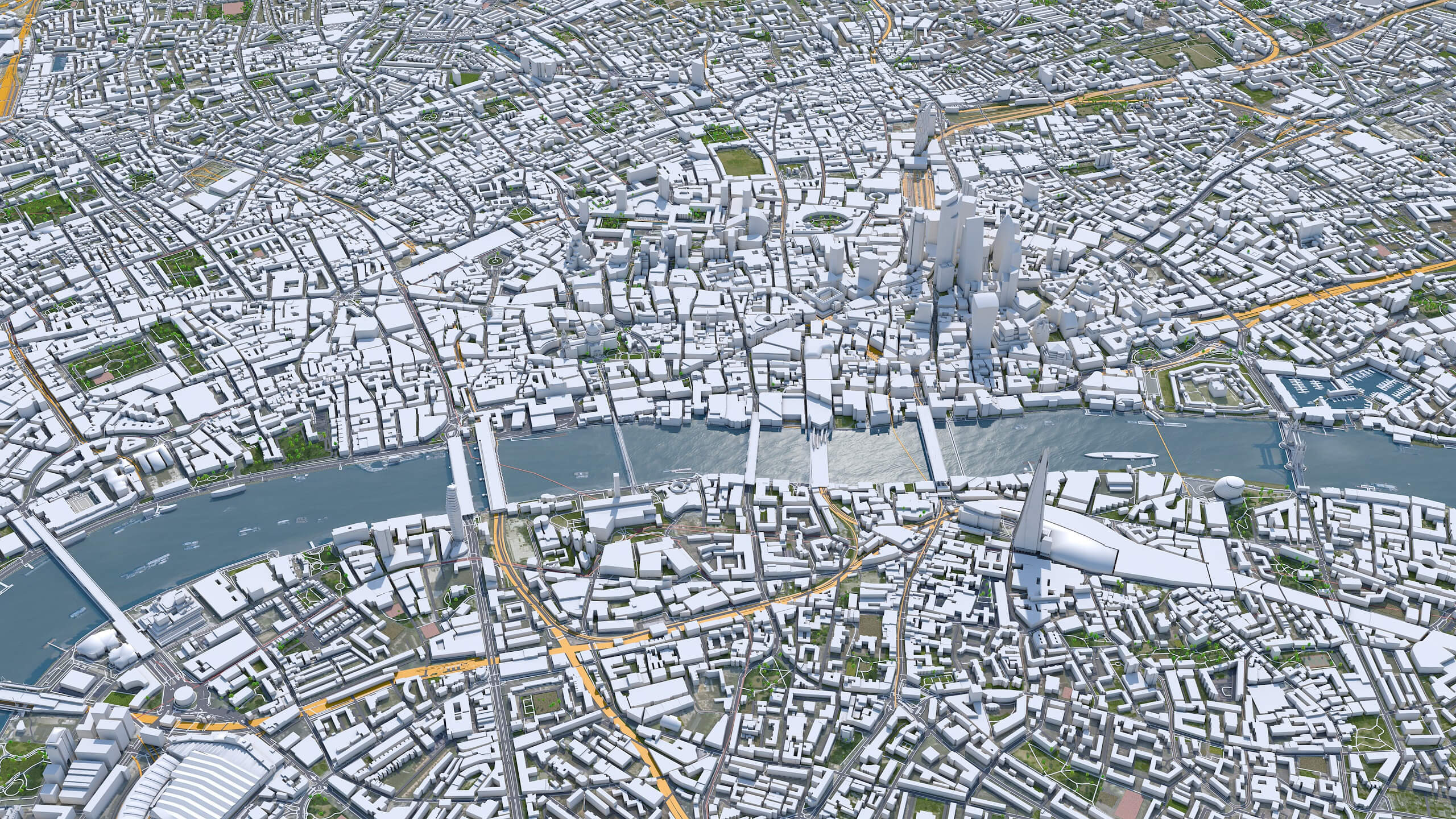 London Downtown City England 30km - 3D Model by 3dstudio
