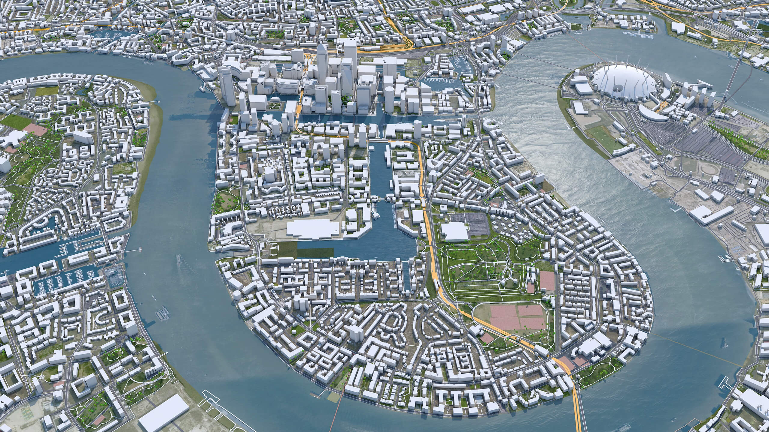 London Downtown City England 30km - 3D Model by 3dstudio