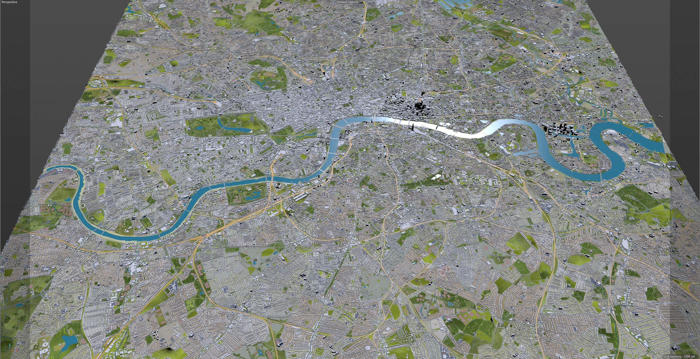 London Downtown City England 30km - 3D Model by 3dstudio