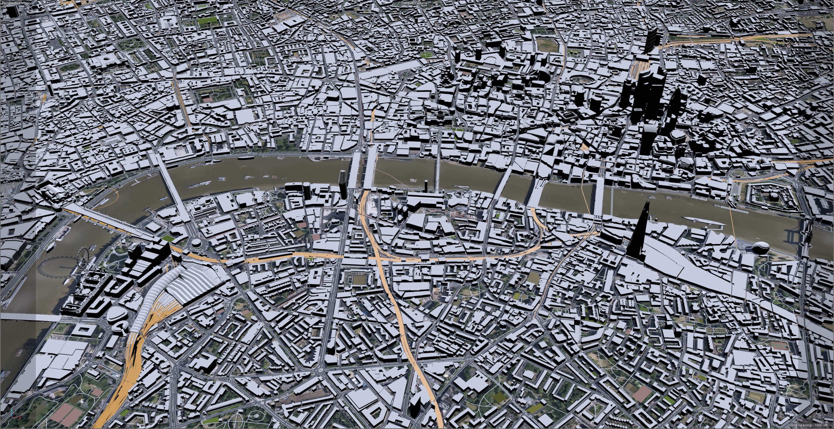 London Downtown City England 30km - 3D Model by 3dstudio