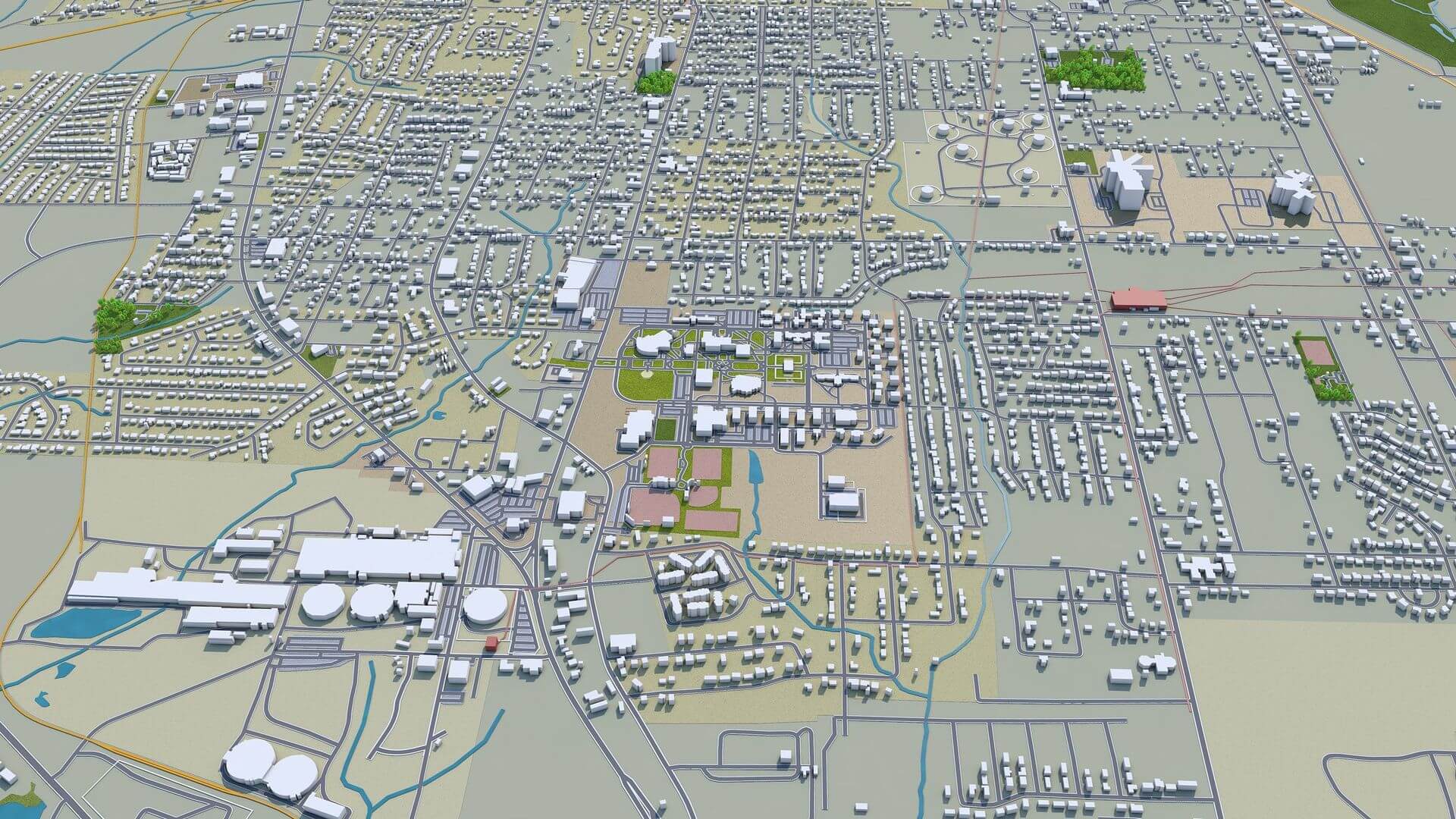 Longview, Texas USA 30km - 3D Model by 3dstudio
