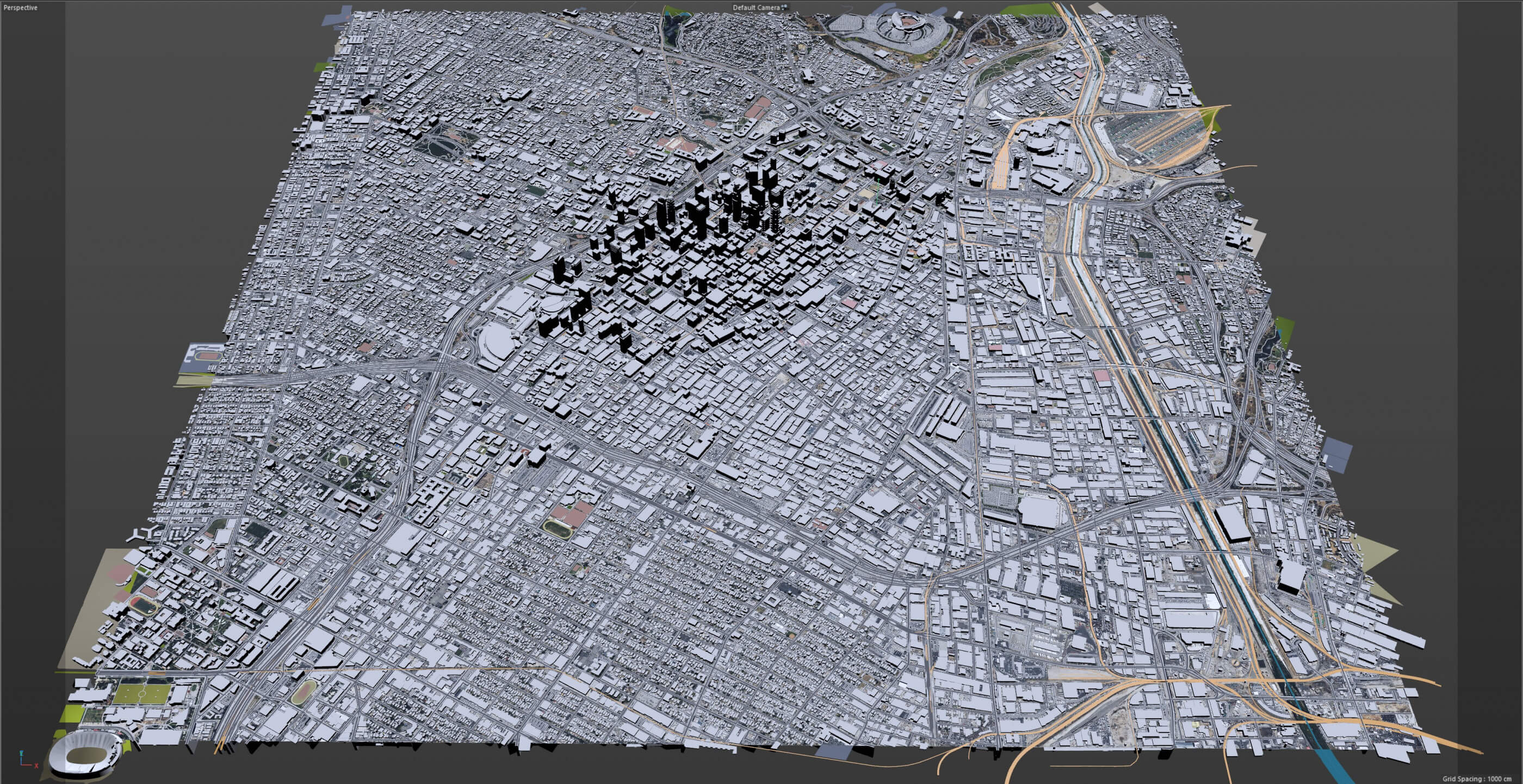 Los Angeles Downtown California USA 8km - 3D Model by 3dstudio