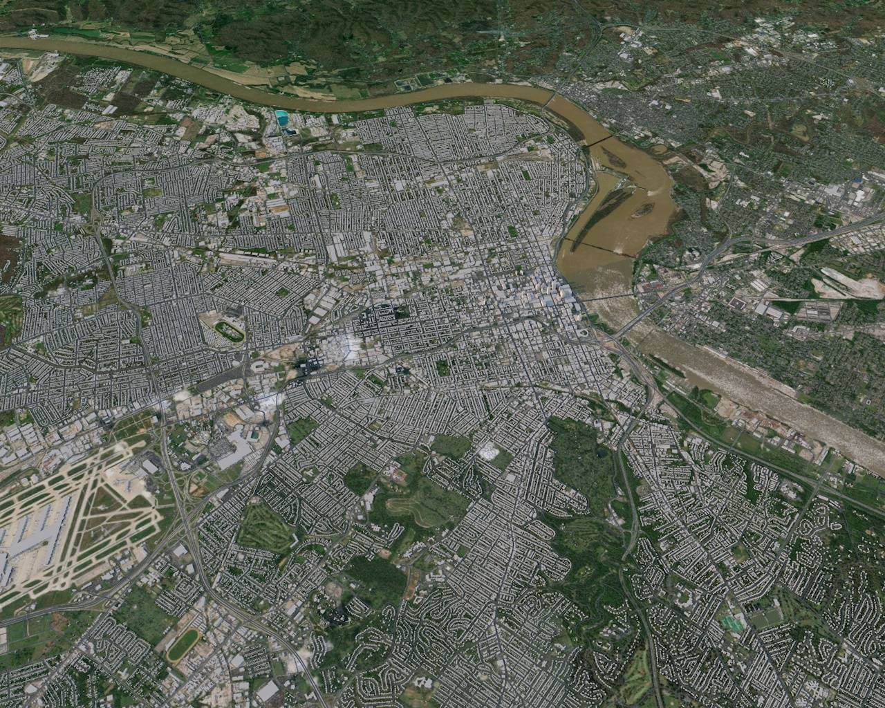 Louisville Kentucky - 3D Model by 3dstudio