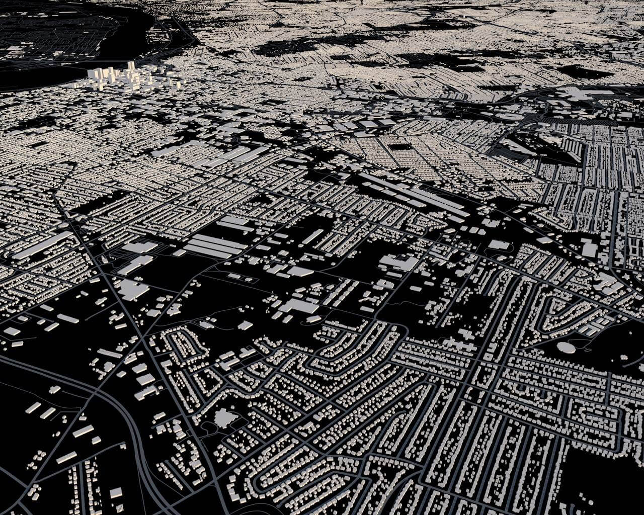 Louisville Kentucky - 3D Model by 3dstudio