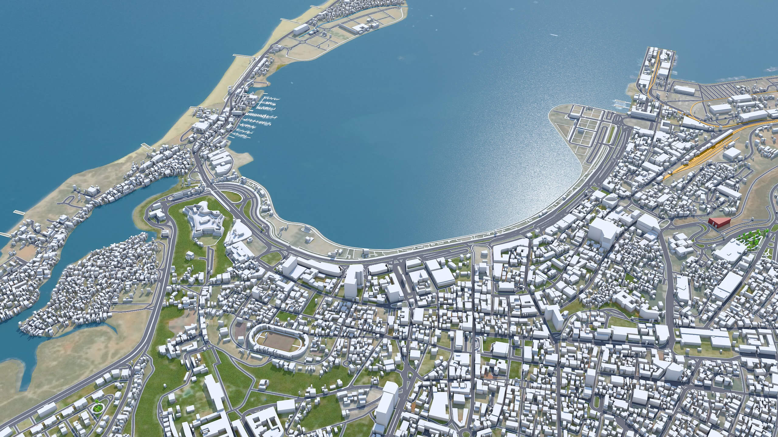 Luanda City Angola 3D Model 45km by 3dstudio