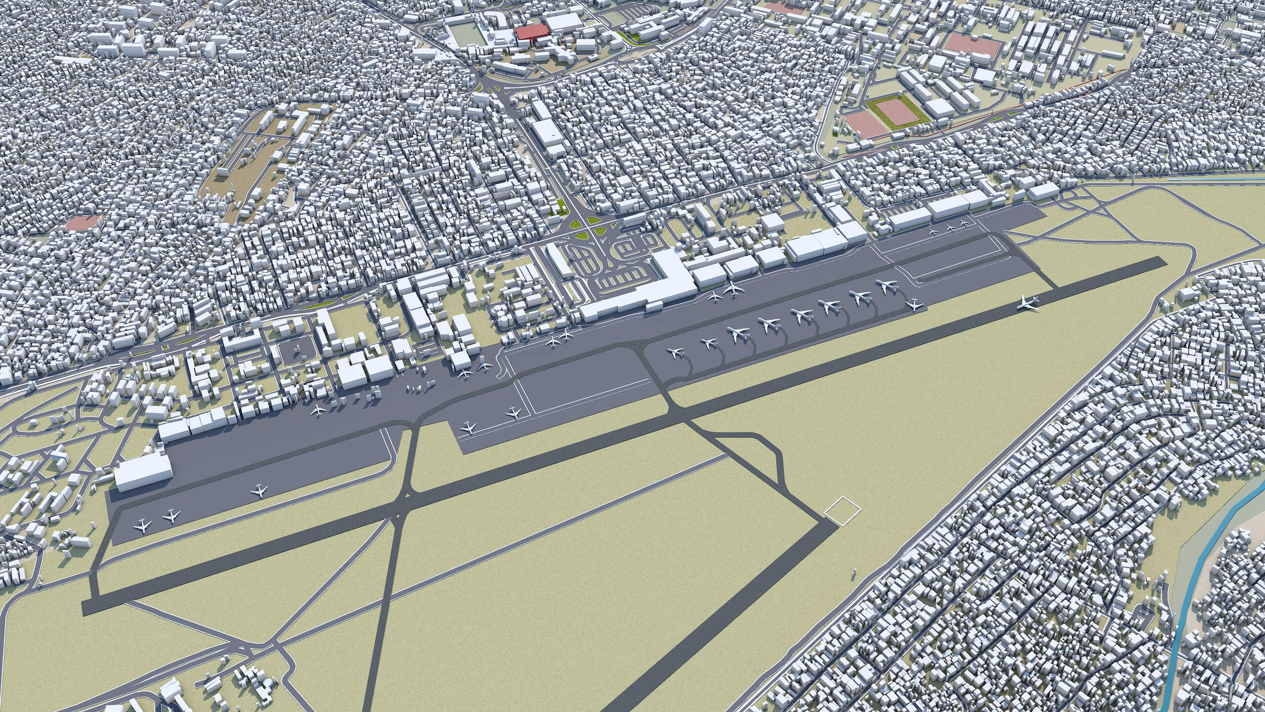 Luanda City Angola 3D Model 45km by 3dstudio
