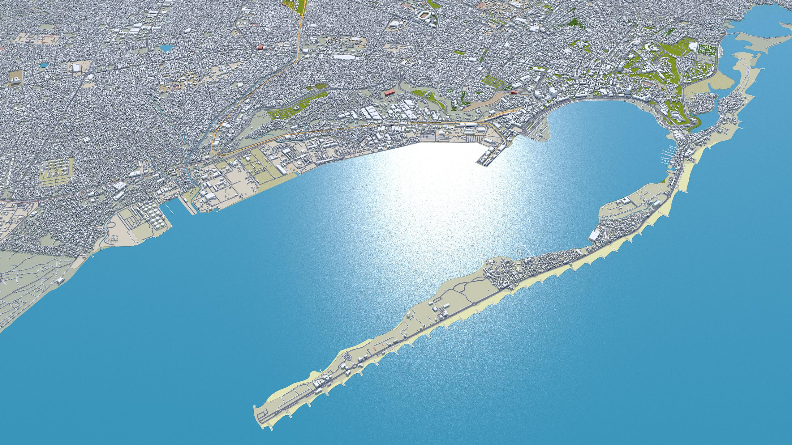 Luanda City Angola 3D Model 45km by 3dstudio