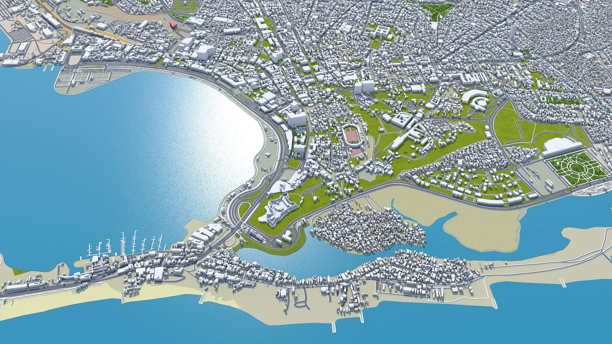 Luanda City Angola 3D Model 45km by 3dstudio