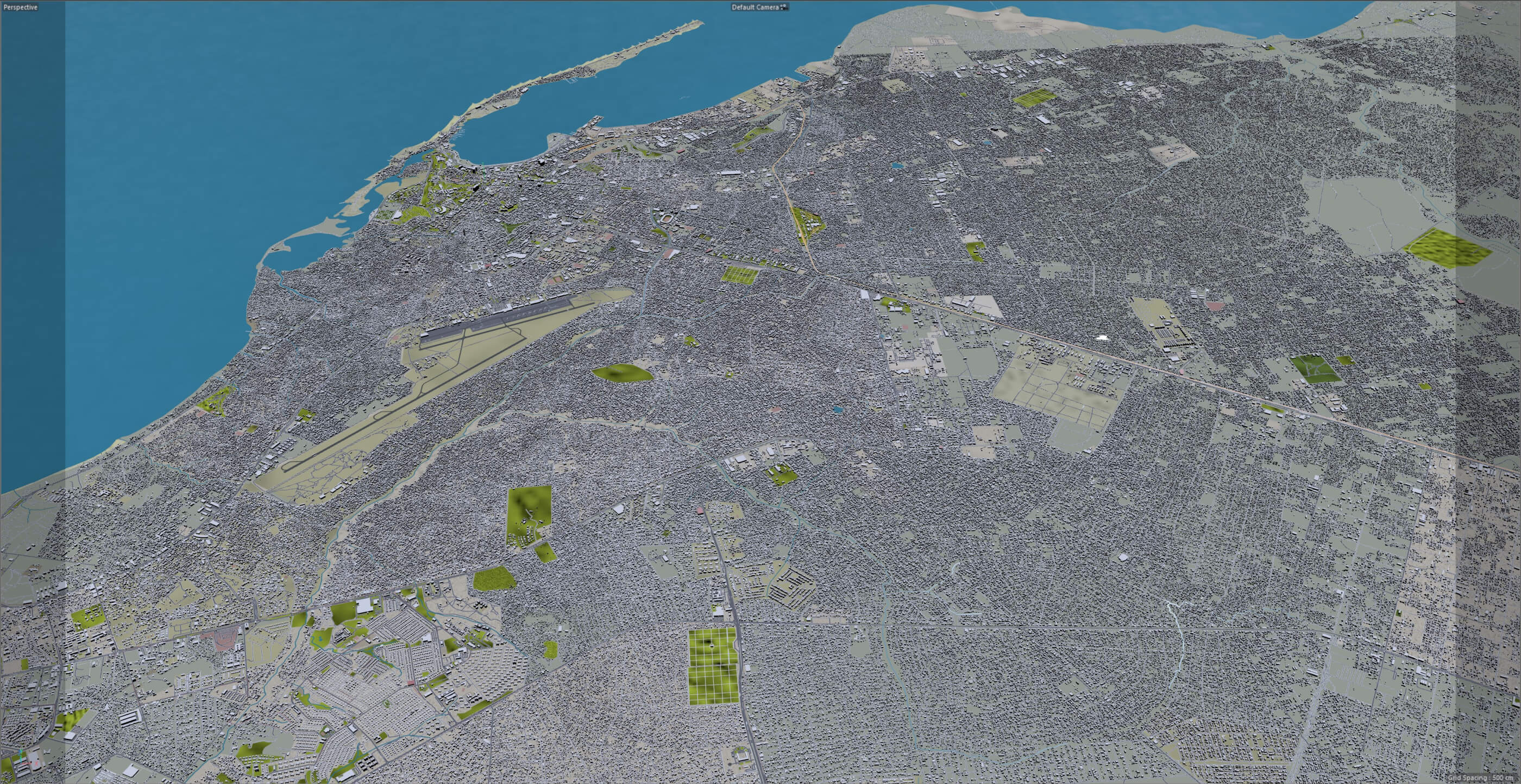 Luanda City Angola 3D Model 45km by 3dstudio