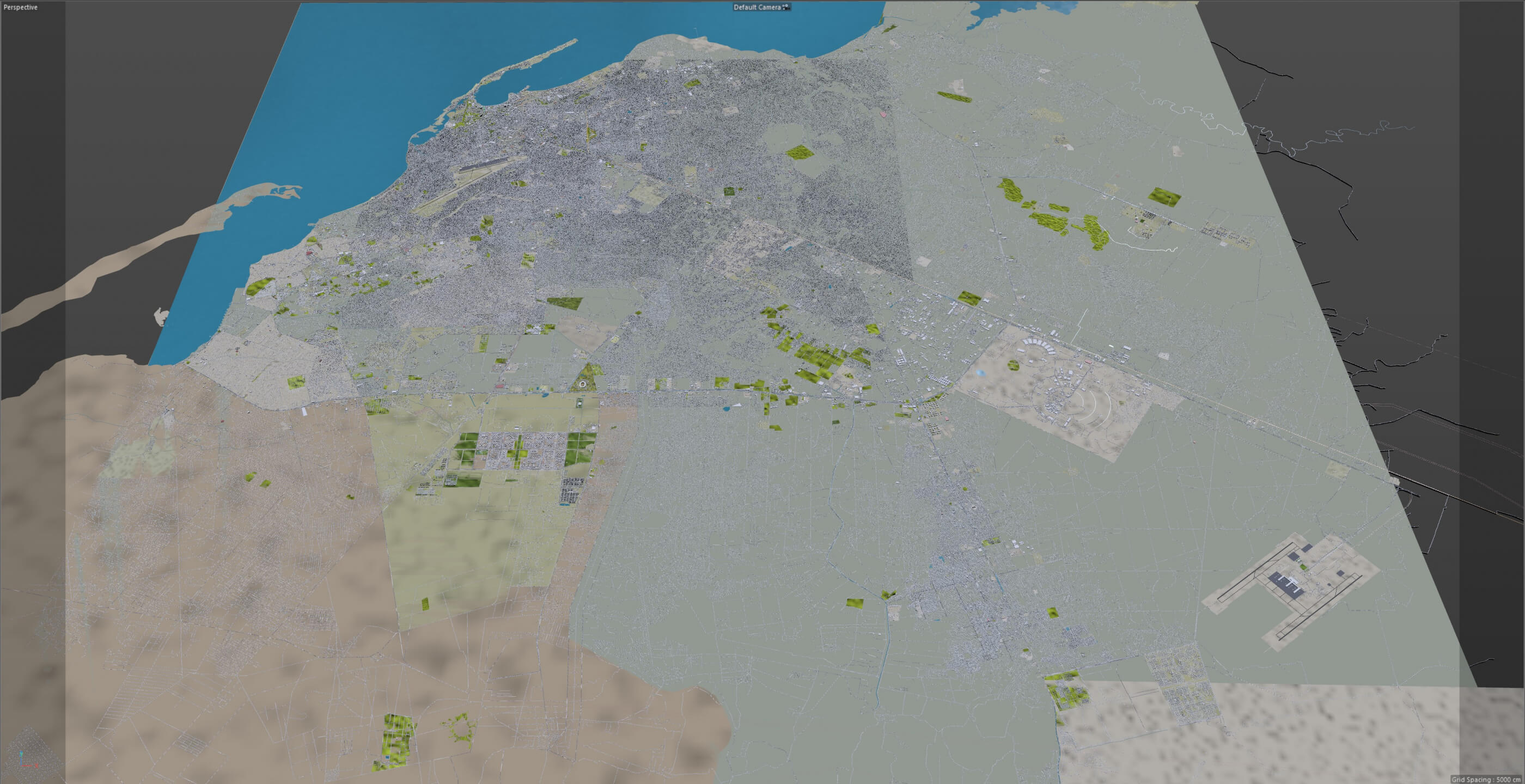 Luanda City Angola 3D Model 45km by 3dstudio