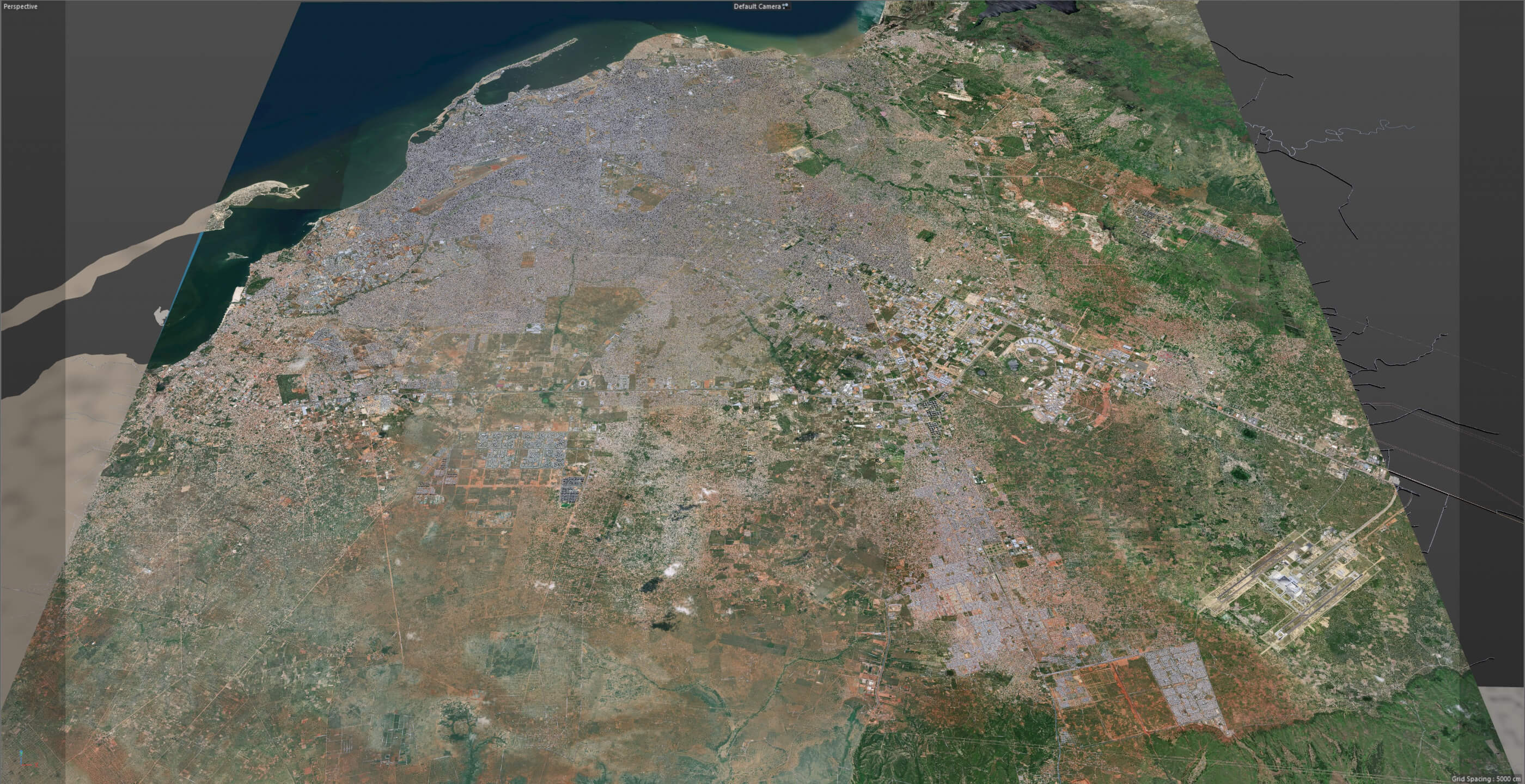 Luanda City Angola 3D Model 45km by 3dstudio