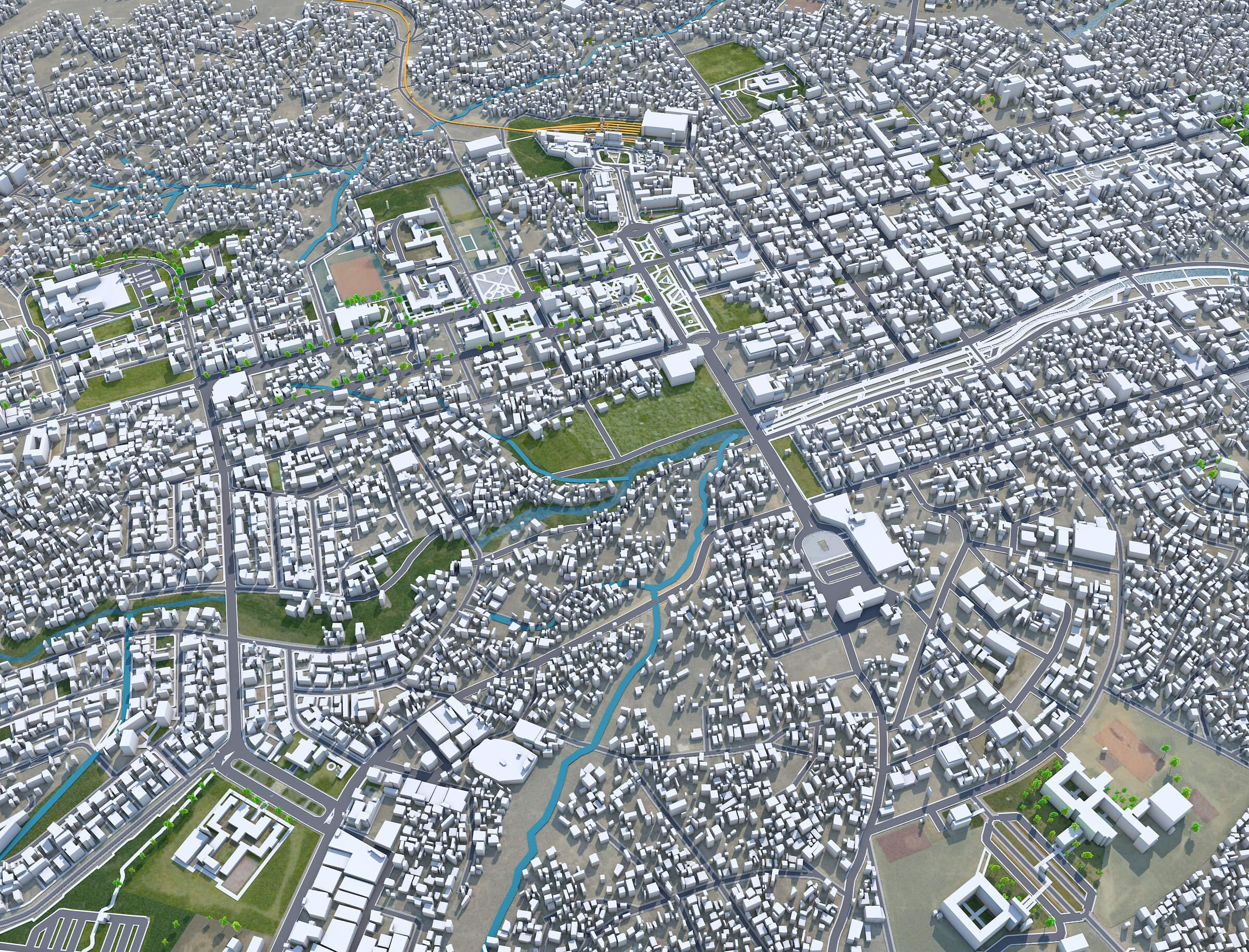 Lubango City Angola 3D Model 30km by 3dstudio