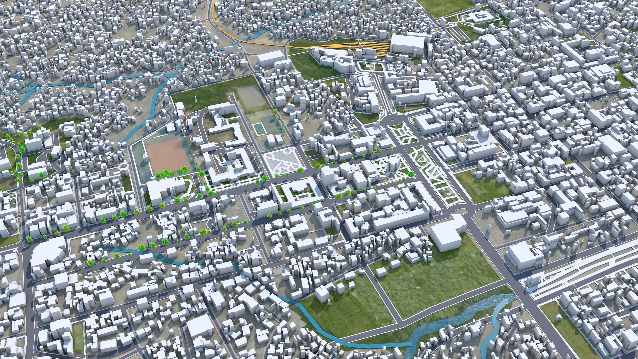 Lubango City Angola 3D Model 30km by 3dstudio