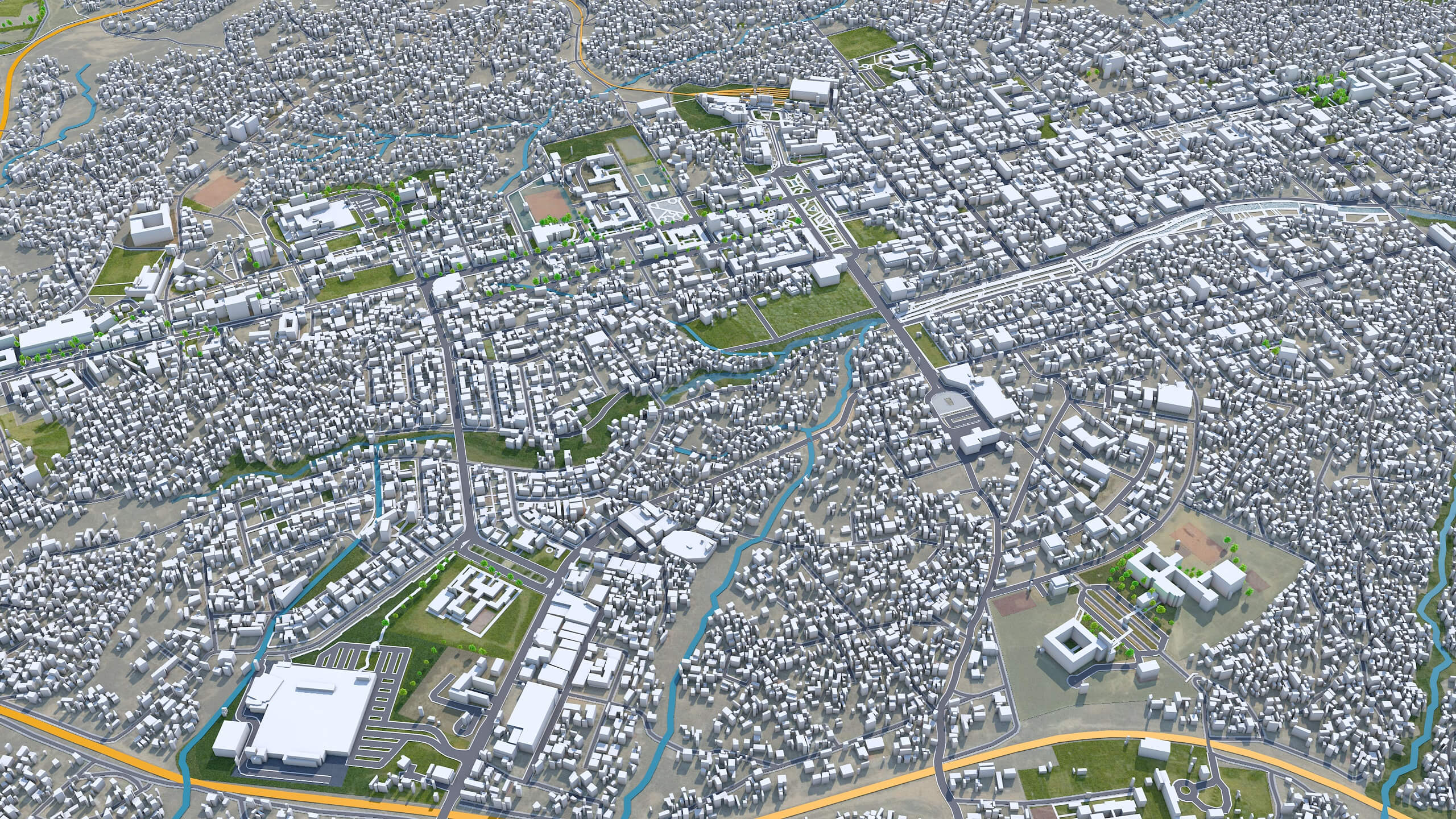 Lubango City Angola 3D Model 30km by 3dstudio