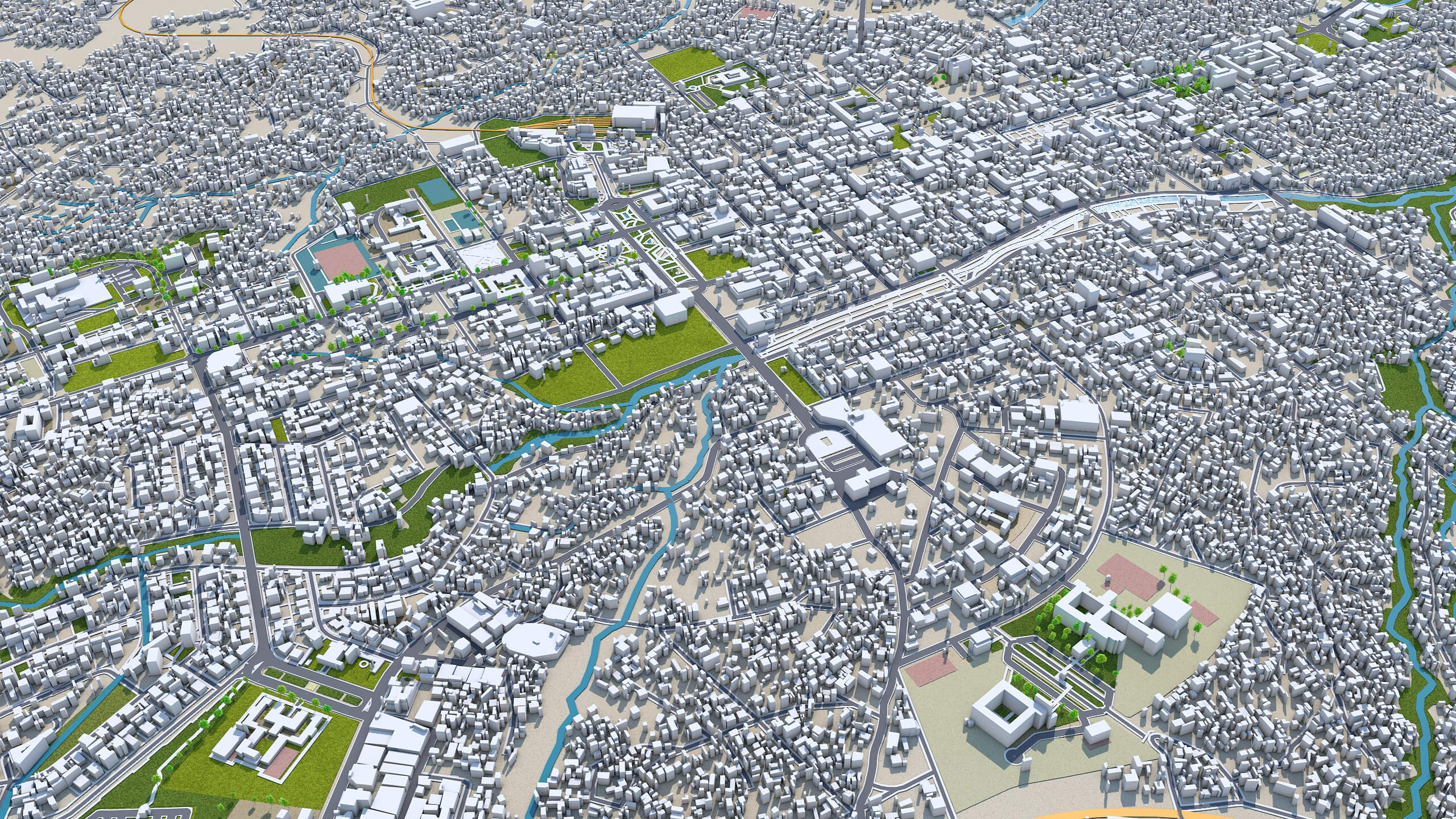 Lubango City Angola 3D Model 30km by 3dstudio