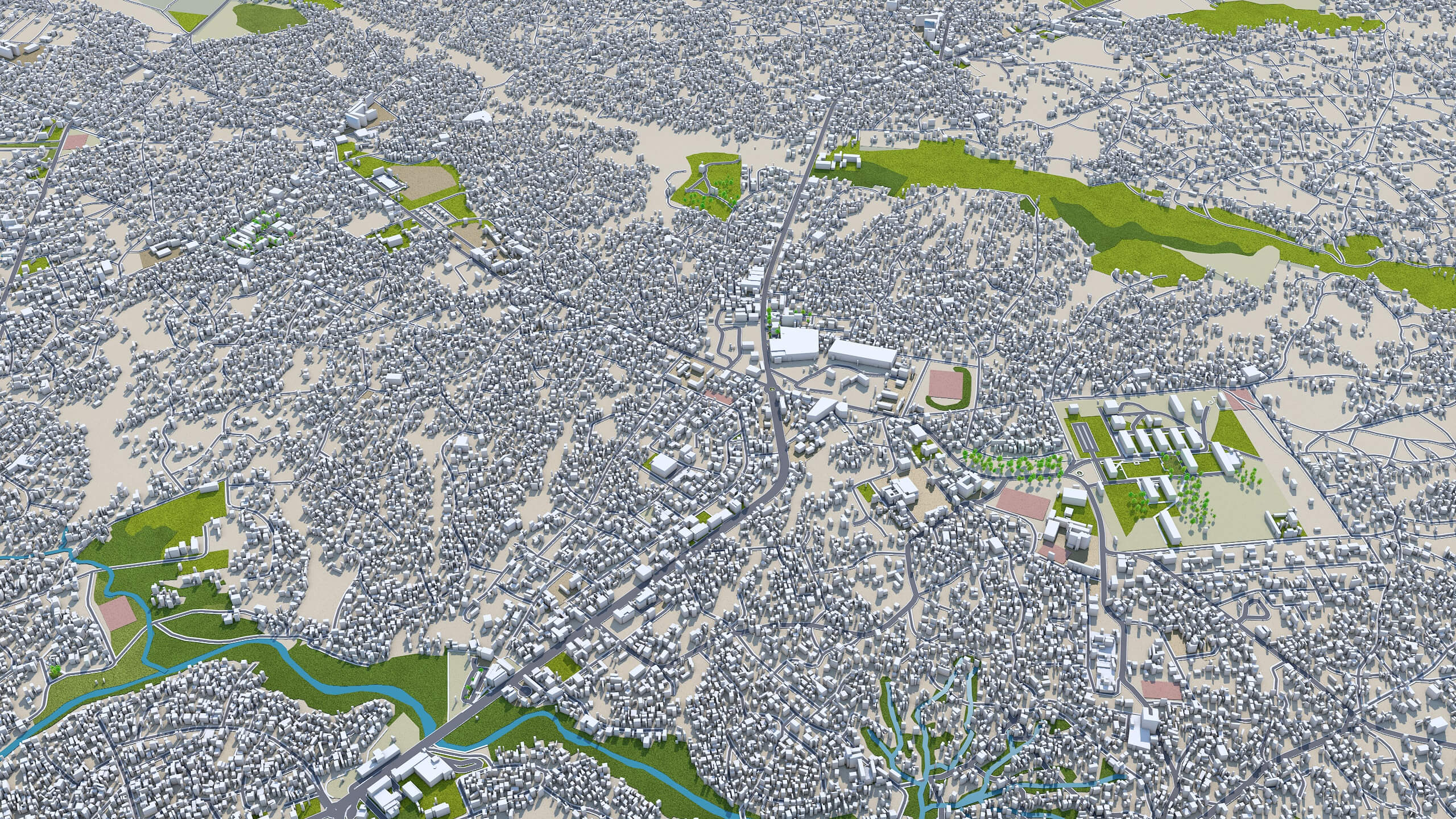 Lubango City Angola 3D Model 30km by 3dstudio
