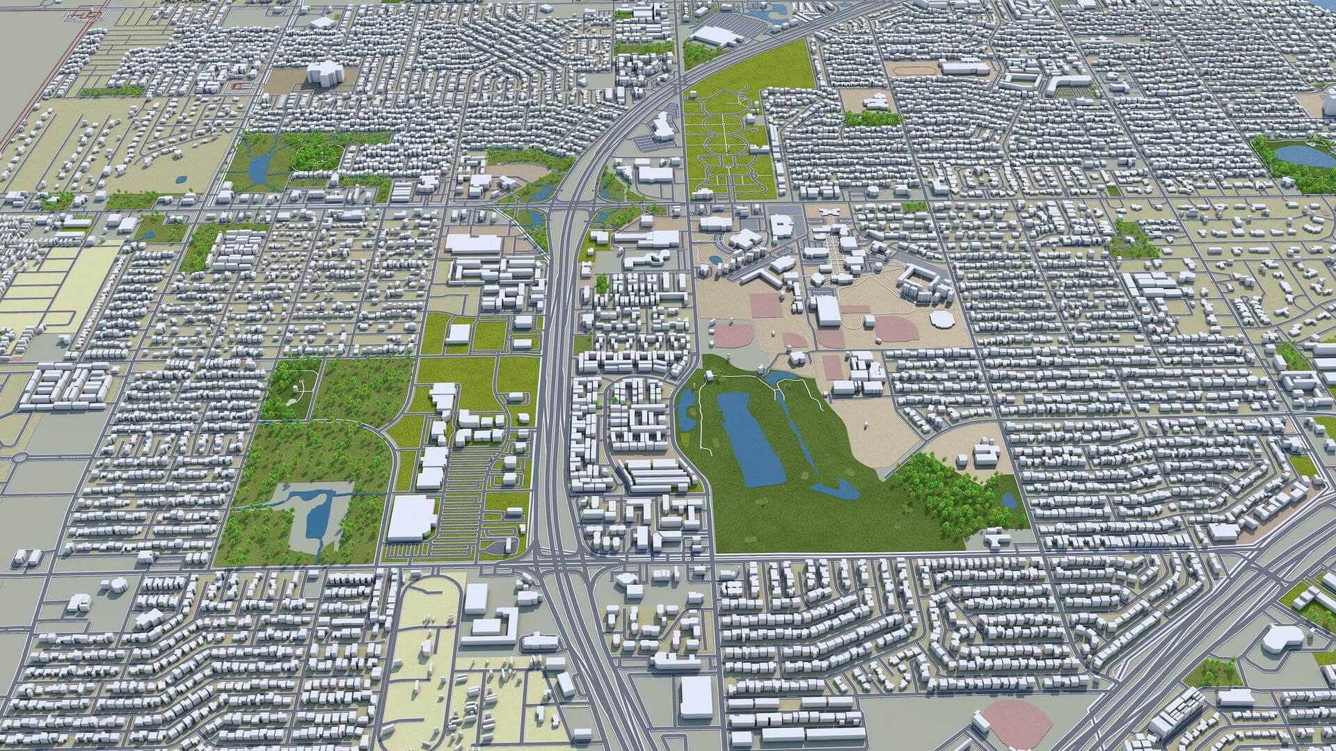 Lubbock, Texas USA 30km - 3D Model by 3dstudio