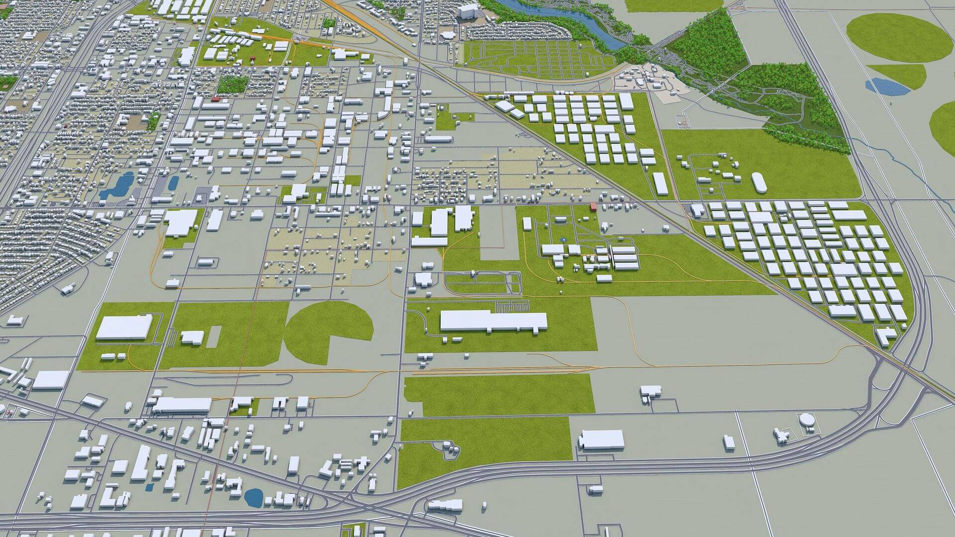 Lubbock, Texas USA 30km - 3D Model by 3dstudio